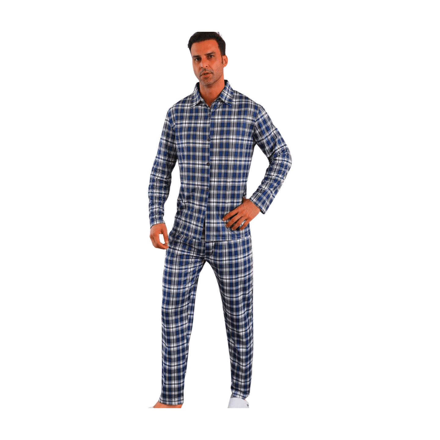 Moolmeyno Men's Silk Pajama Set, Long Sleeve Shirt & Pants, Luxury ...