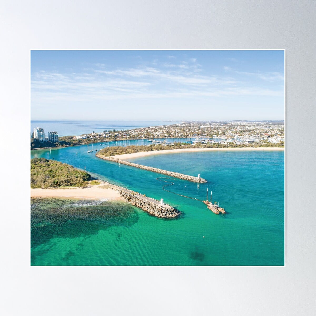 Mooloolaba Spit Poster Wall Art, Modern Wall Decor For Living Room ...
