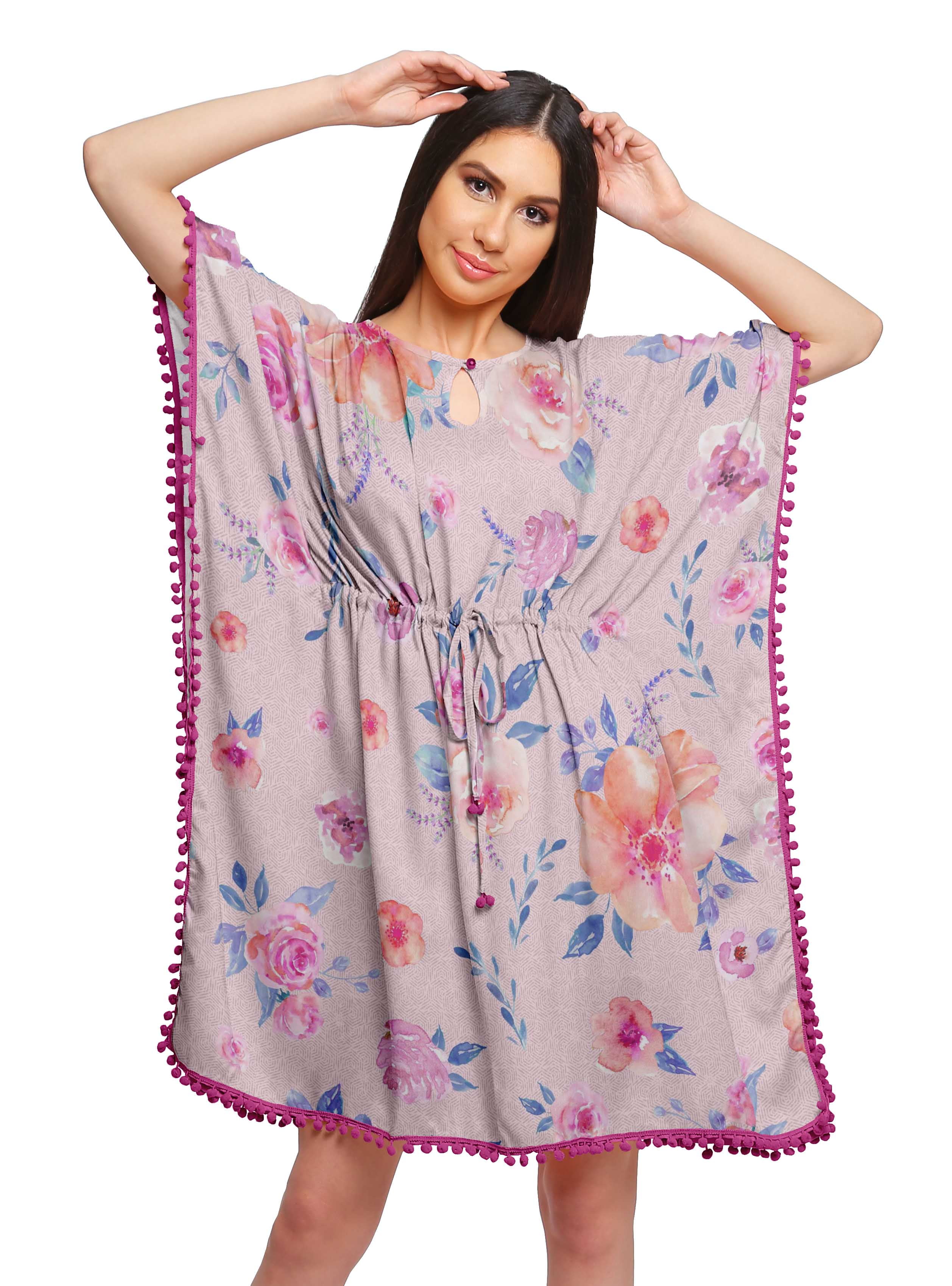 Moomaya Printed Beach Coverup Kimono Caftan Kaftan Swimsuit Cover Ups ...