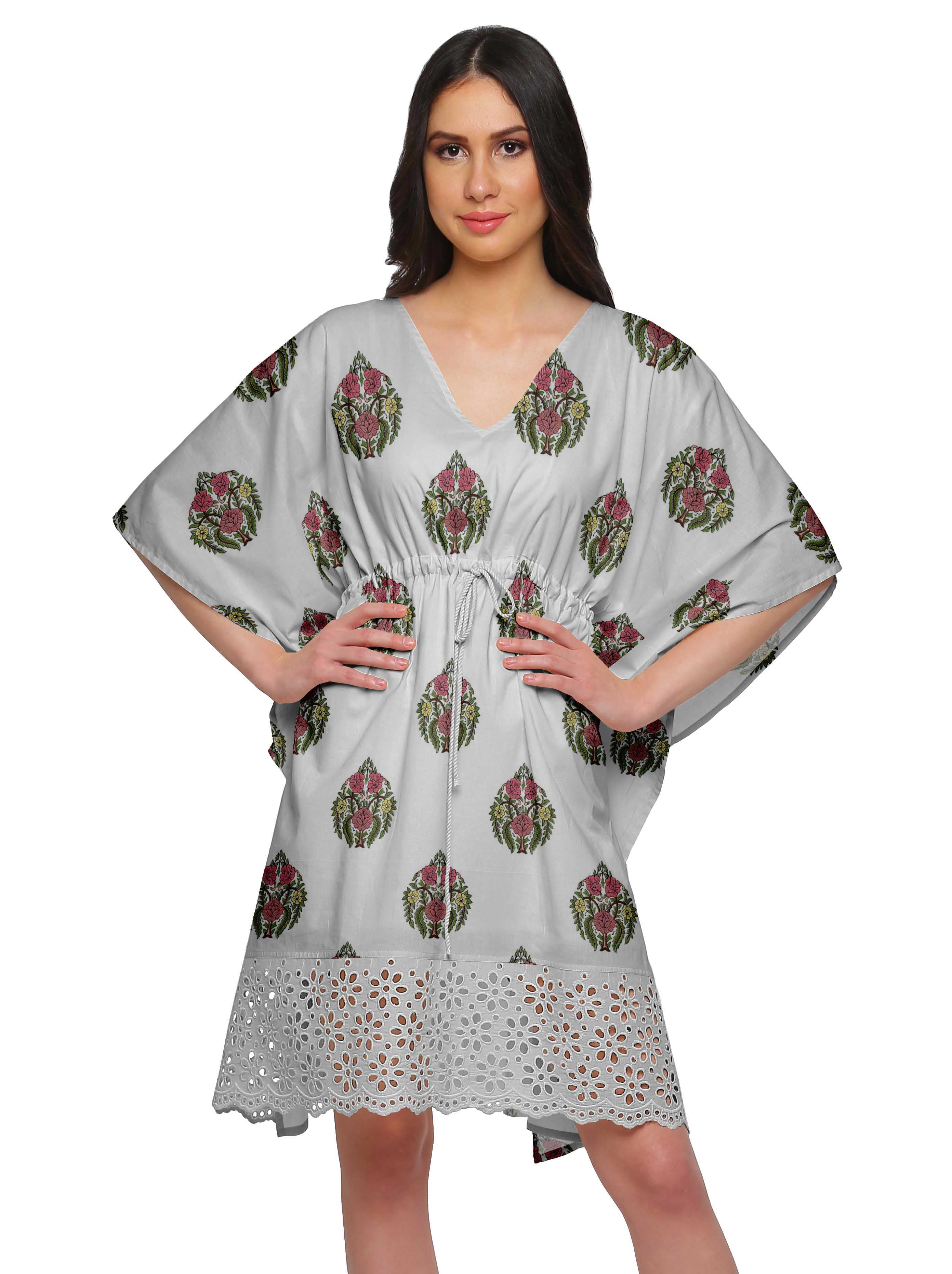 Moomaya Printed Beach Coverup Kimono Caftan Kaftan Swimsuit Cover Ups ...