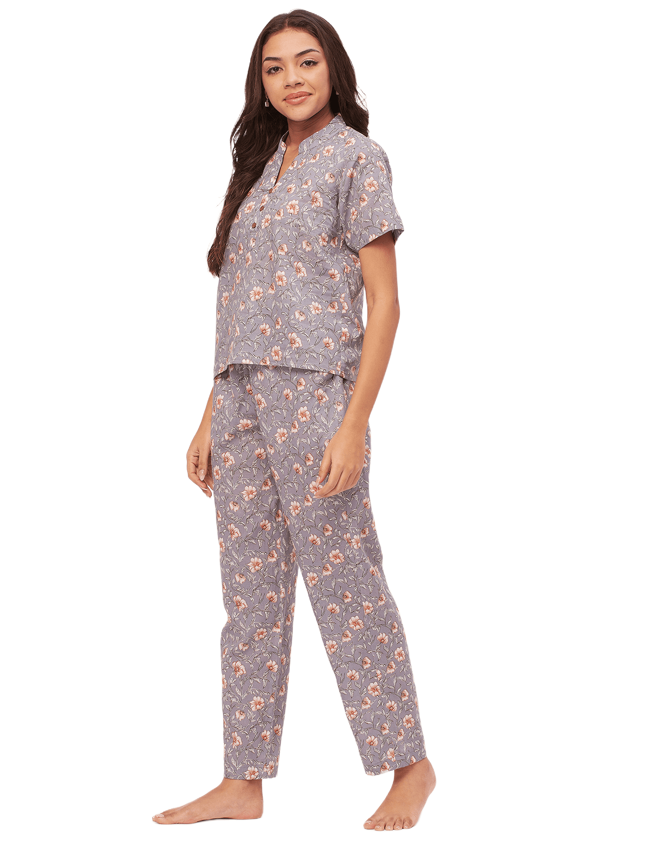 Moomaya Sleepwear, Printed Cotton Night Suits, 2 Pcs Kurta & Pajama Set ...
