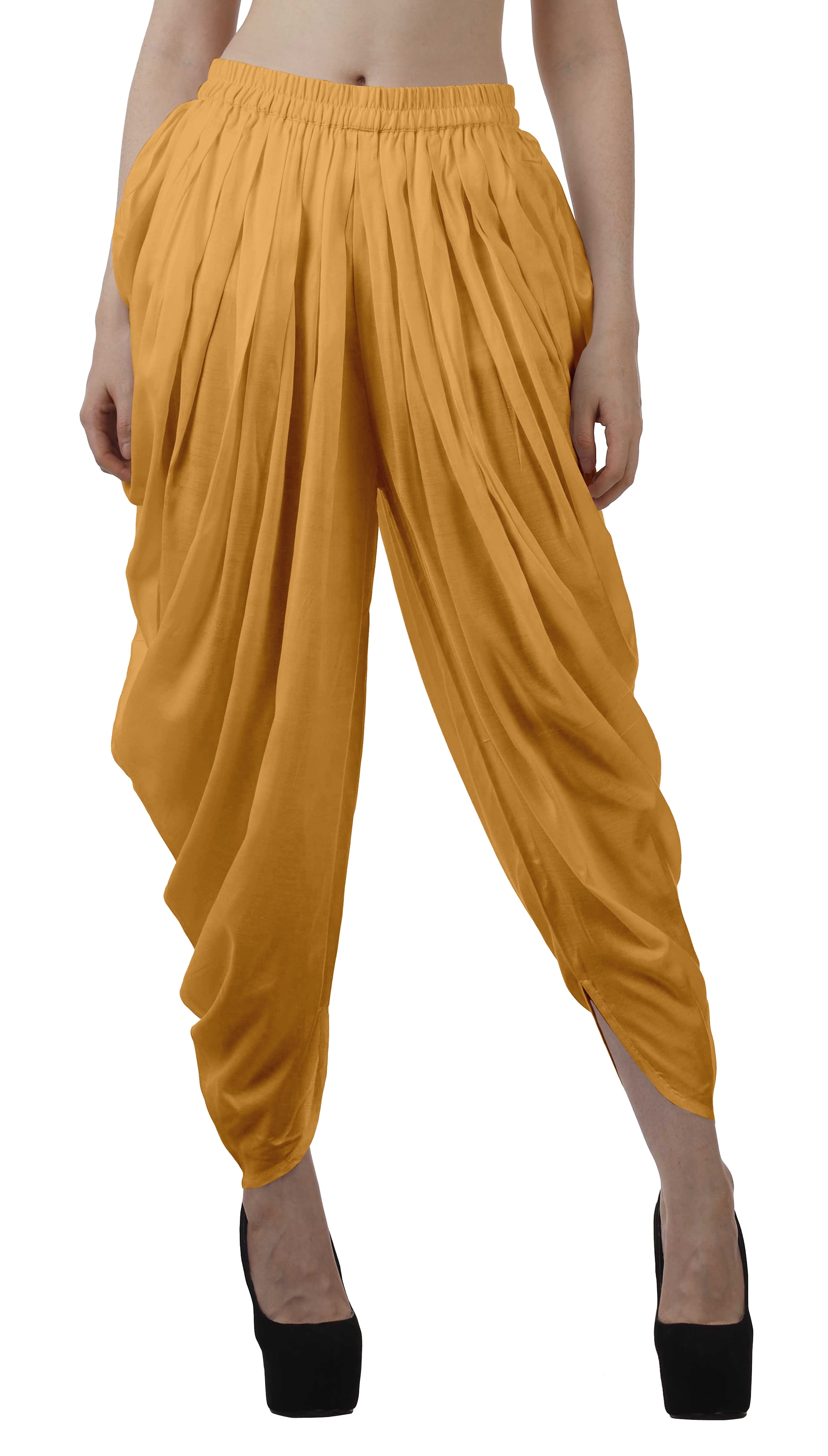 Moomaya Solid Punjabi Patiala Salwar Dhoti Pants For Women, Elastic ...