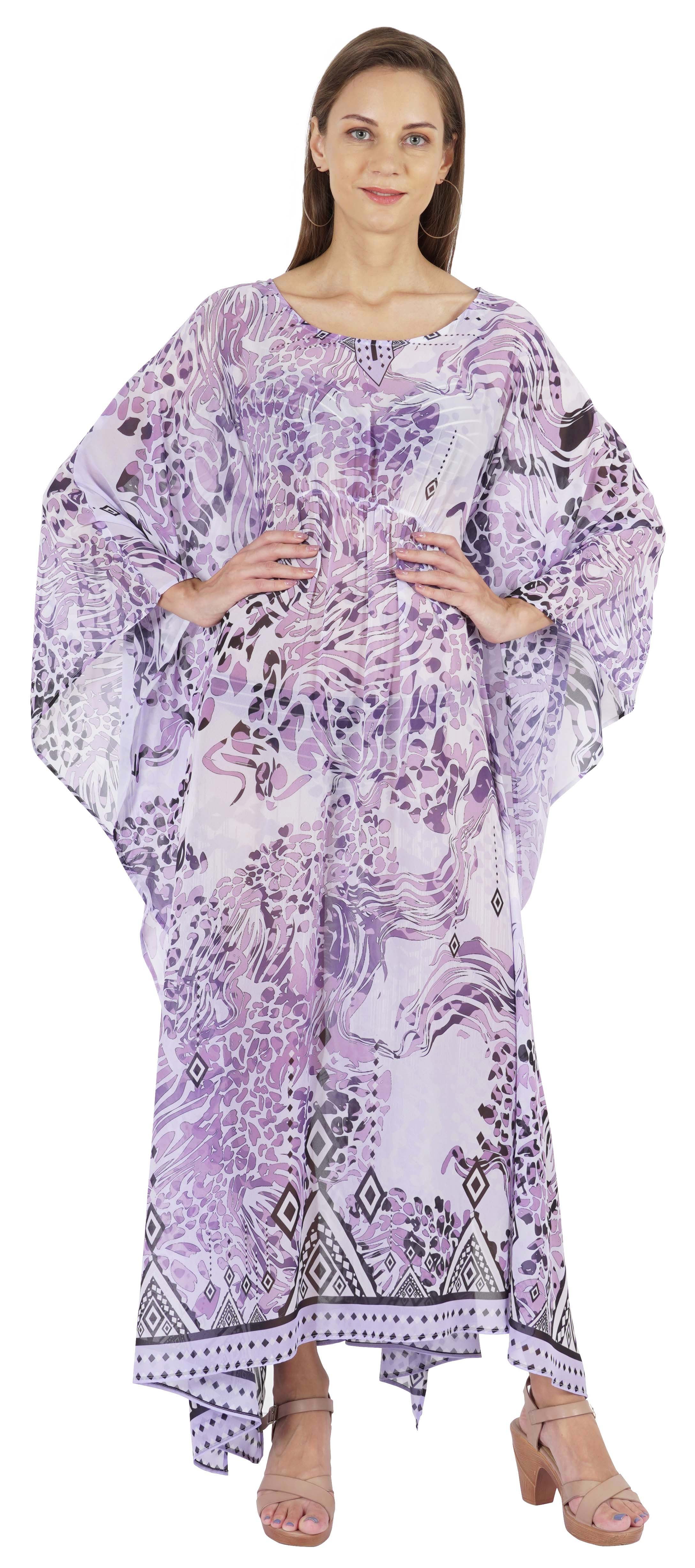 Moomaya Women's Sexy Swimsuit Cover Up Caftan Kimono Sleeve Beachwear ...