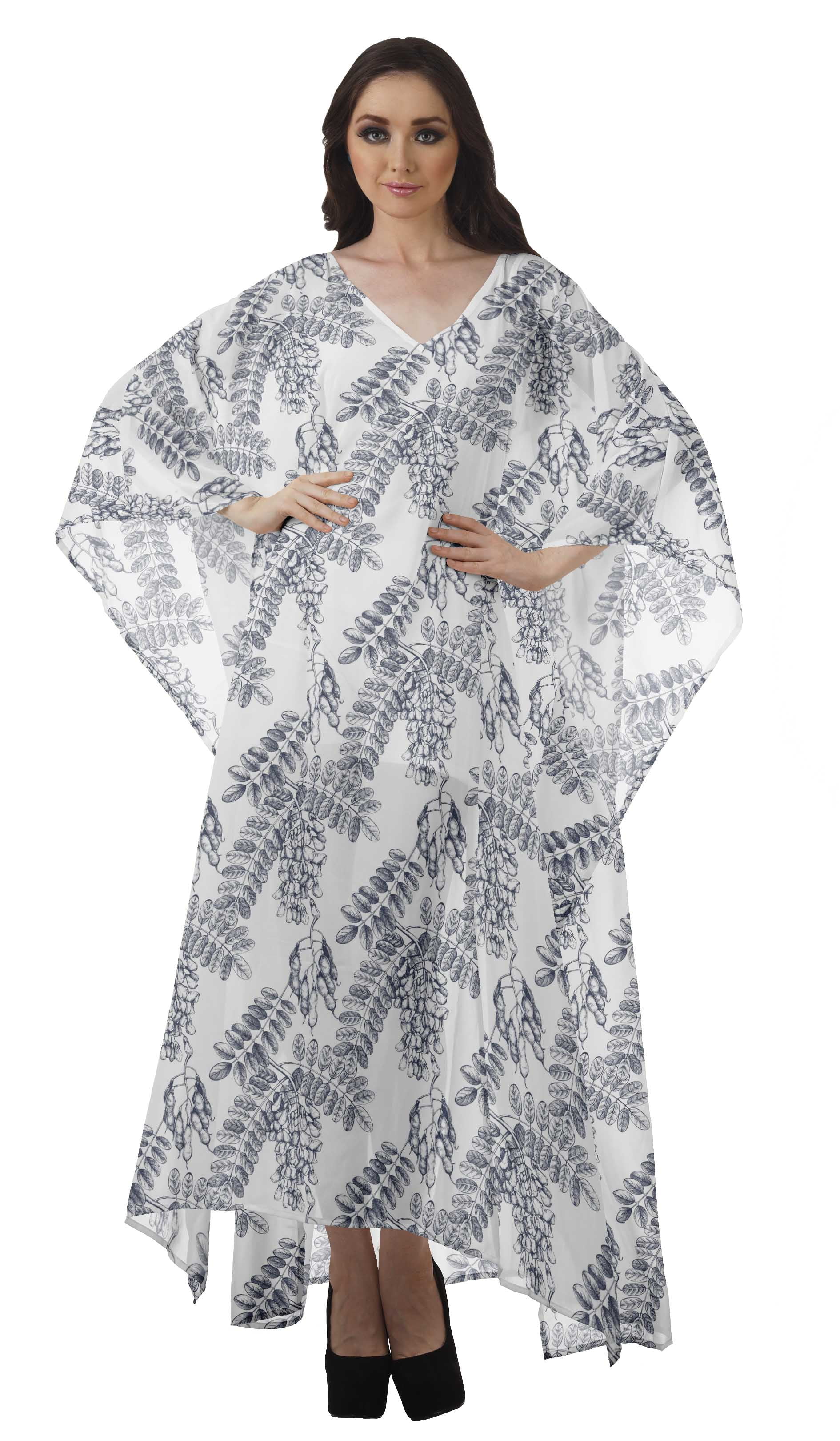 Moomaya Women's Swimsuit Cover up Caftan Swimwear Sheer Turkish Kaftans ...