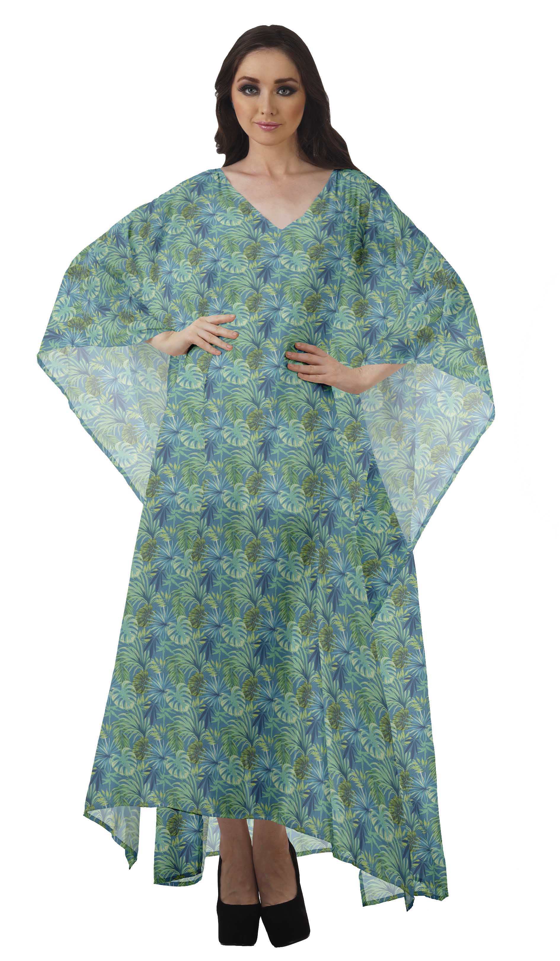 Moomaya Women's Swimsuit Cover up Caftan Swimwear Sheer Turkish Kaftans Beach Long Dress ...