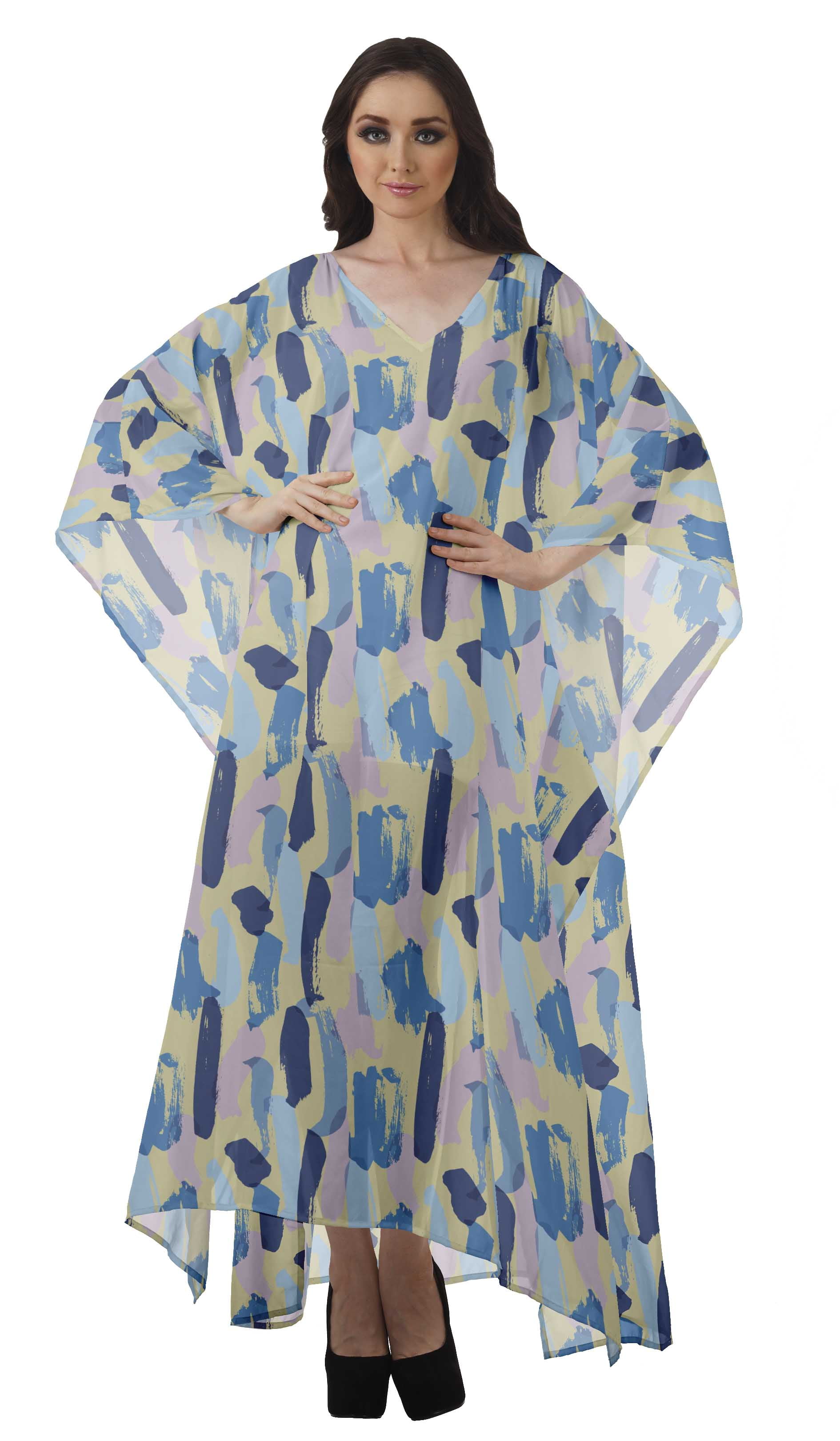 Moomaya Women's Swimsuit Cover up Caftan Swimwear Sheer Turkish Kaftans ...