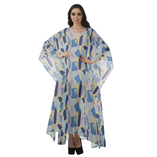 Moomaya Women's Swimsuit Cover up Caftan Swimwear Sheer Turkish Kaftans ...
