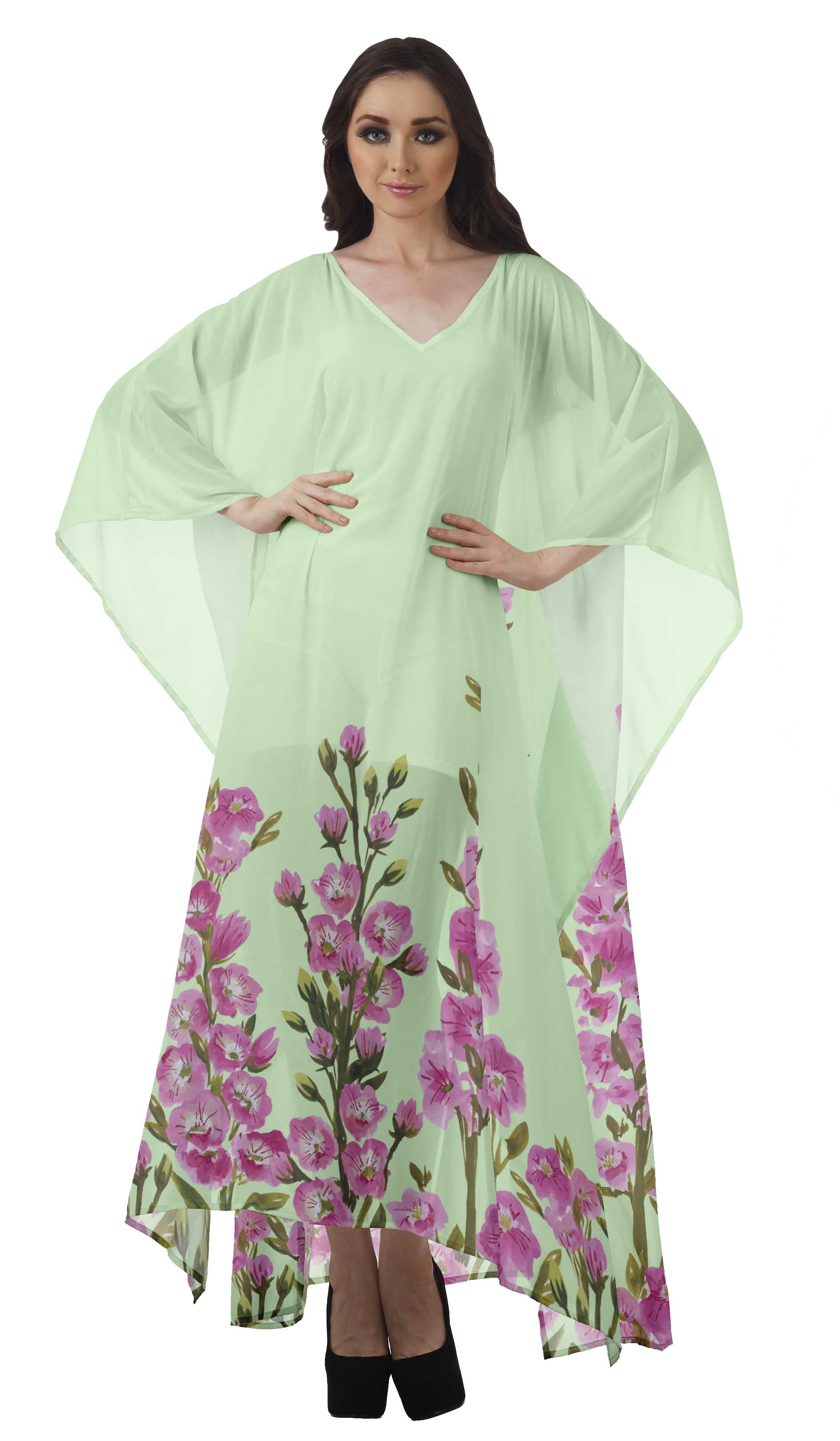 Moomaya Women's Swimsuit Cover up Caftan Swimwear Sheer Turkish Kaftans ...