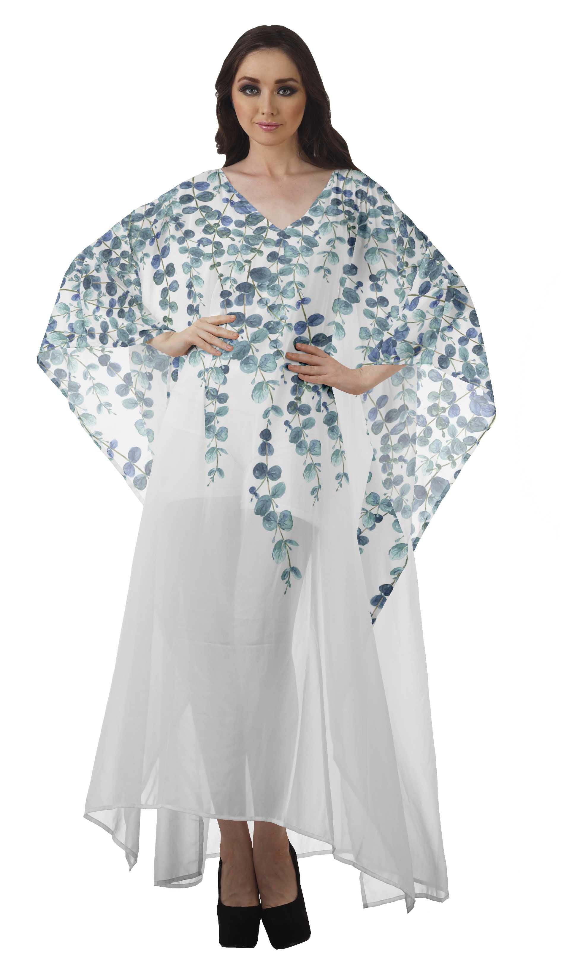 Moomaya Women's Swimsuit Cover up Caftan Swimwear Sheer Turkish Kaftans ...