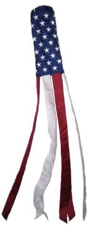 Moon 60'' Embroidered U.S. Flag WindSock 100% Polyester Windsock U.S.A ...