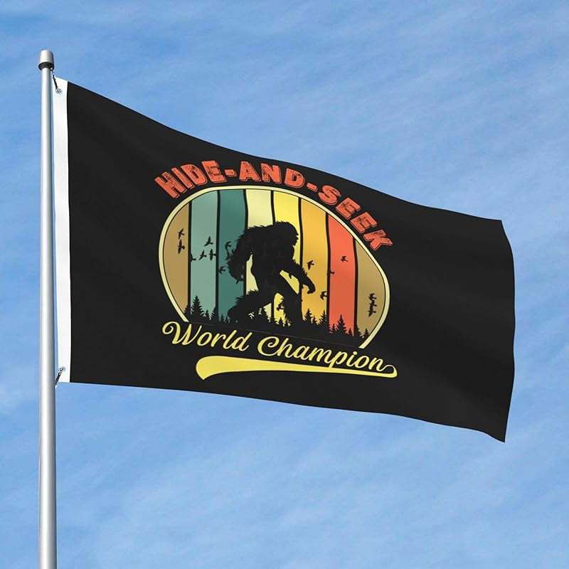Moon Alien And Sasquatch Bigfoot Flag 2x3 Ft Outdoor Flag Double-Sided ...