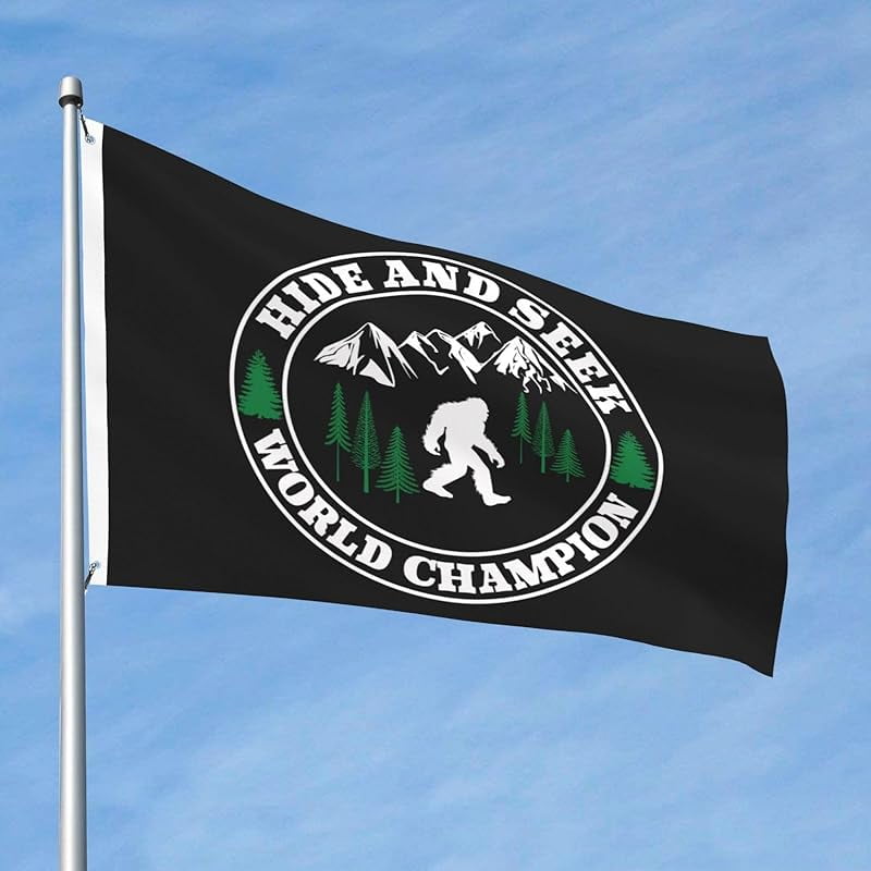 Moon Alien And Sasquatch Bigfoot Flag 2x3 Ft Outdoor Flag Double-Sided ...