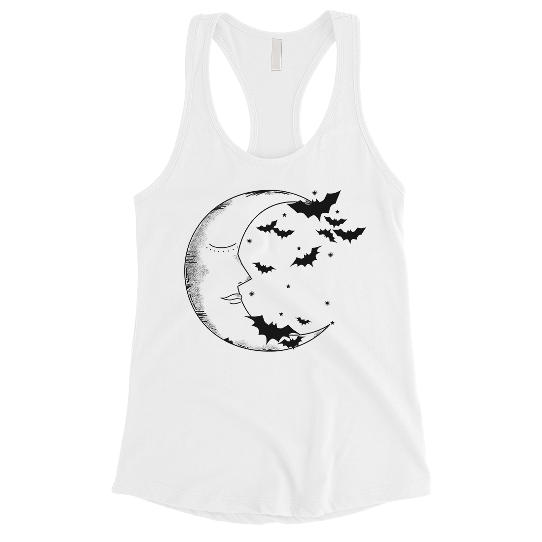 Moon And Bats Womens White Tank Top - Walmart.com