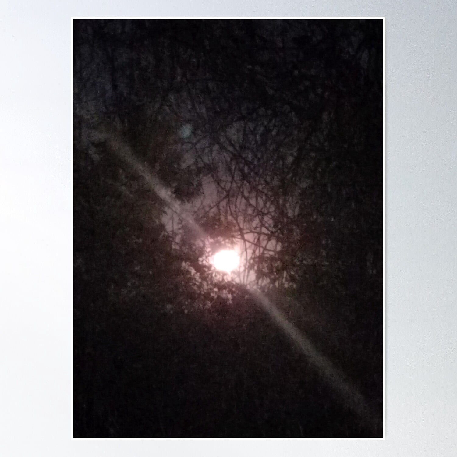 Moon And Lens Flare Poster Wall Art, Modern Wall Decor, 12x18 UNFRAMED ...
