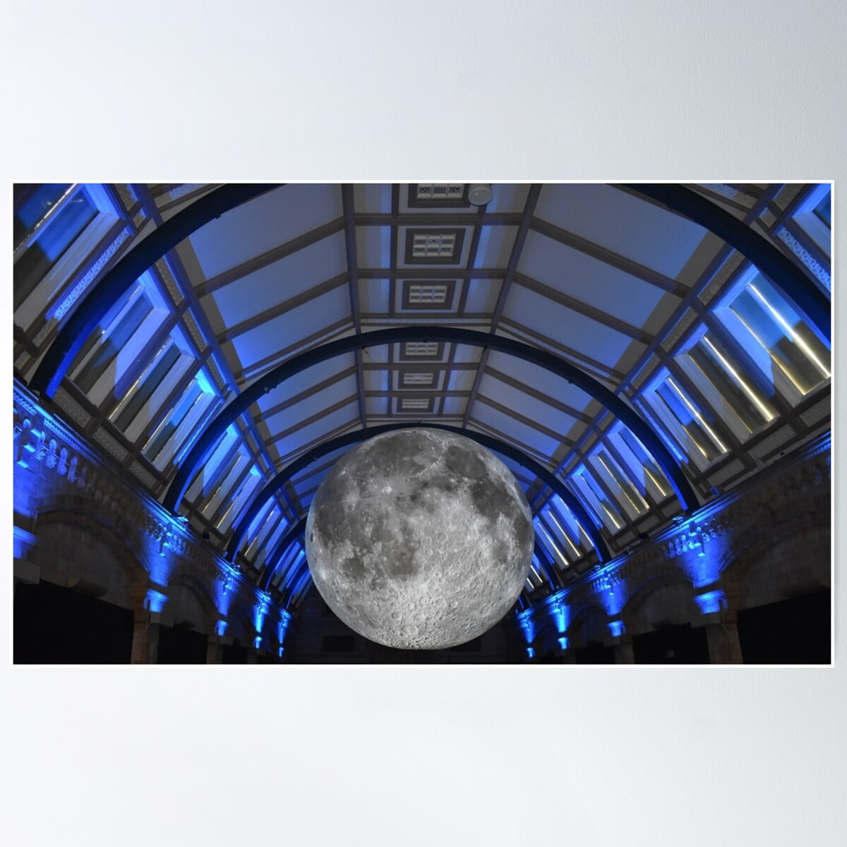 Moon At The Natural History Museum Poster Wall Art, Modern Wall Decor ...