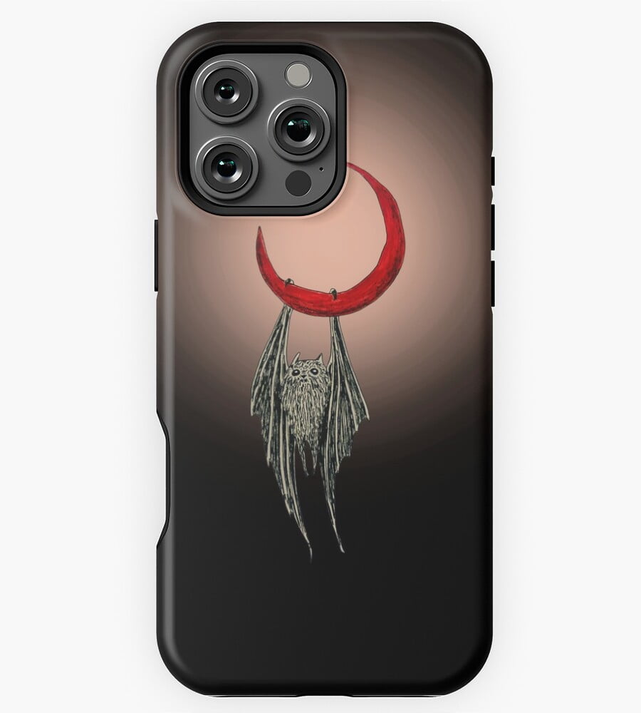 Moon Bat with Moon Glow Celestial GA2540 Phone Case for iPhone 11 to 17 ...