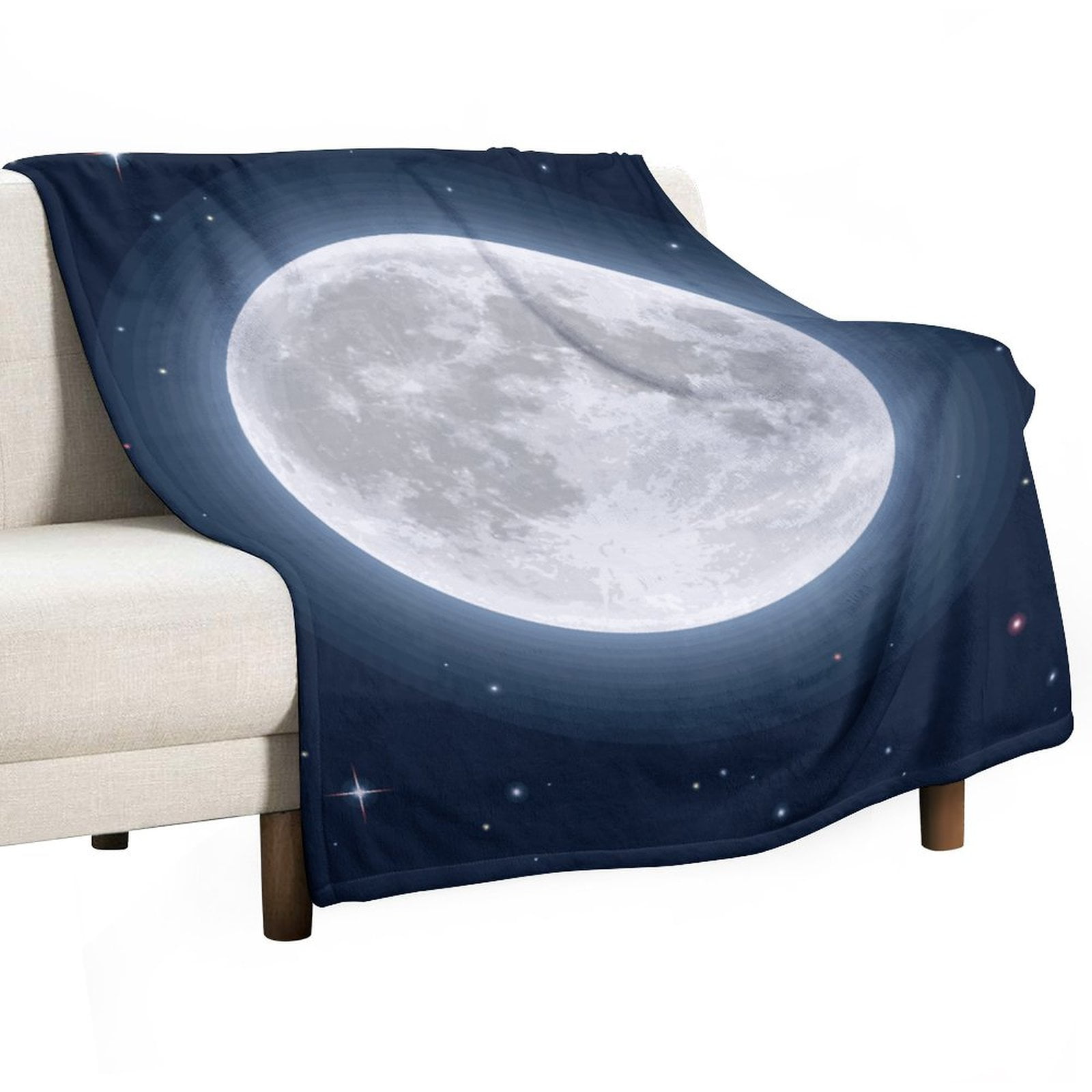 Moon Blanket, Gift Throw Blanket for Sofa Couch Chair Bed Office, Soft ...