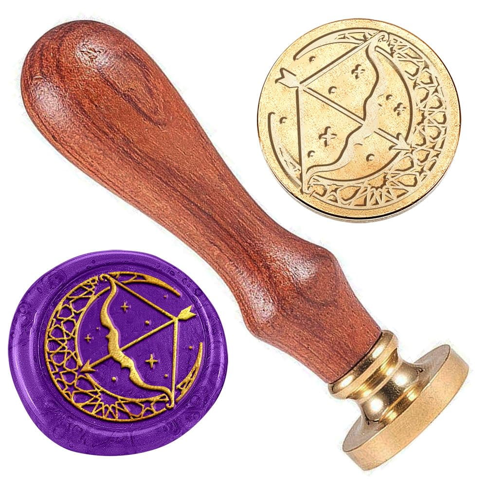 Moon Bow and Arrow Wax Sealing Stamp 1" Brass Wax Seal Stamp Head with ...