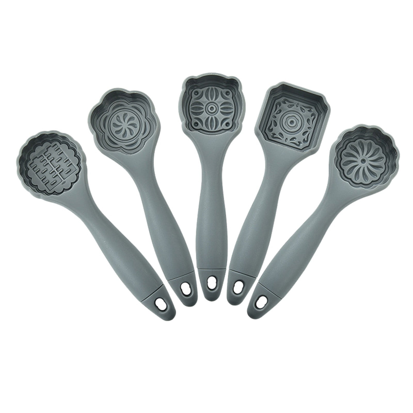 Moon Cake Mold Set with Traditional Chinese Designs, 5-Piece Non-Stick ...