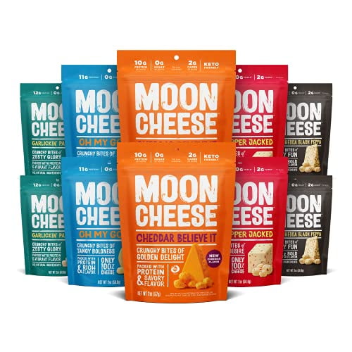 Moon Cheese Bites Bundle, Cheddar, White Cheddar, Parm, Gouda & Get ...
