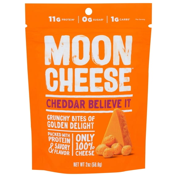 Moon Cheese Medium Cheddar Cheese Snack, 2 Ounce -- 12 per case ...