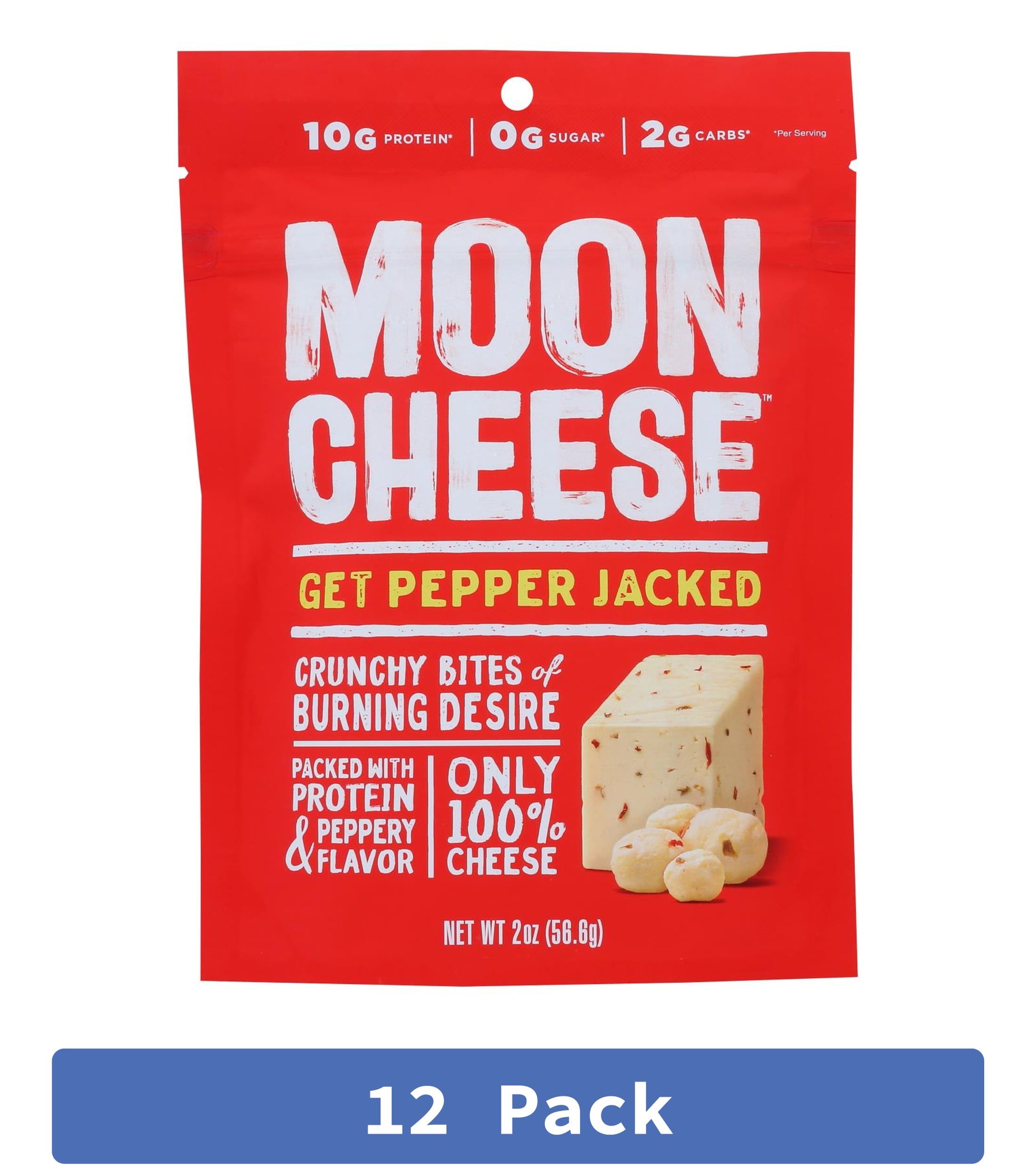 Moon Cheese Pepper Jack Cheese Snack 2 oz (Pack of 12) - Walmart.com