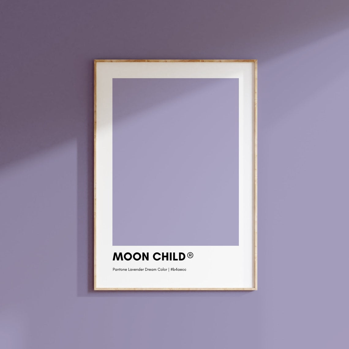 Moon Child Purple Pantone, Purple Pantone Print Poster, Purple Pantone ...