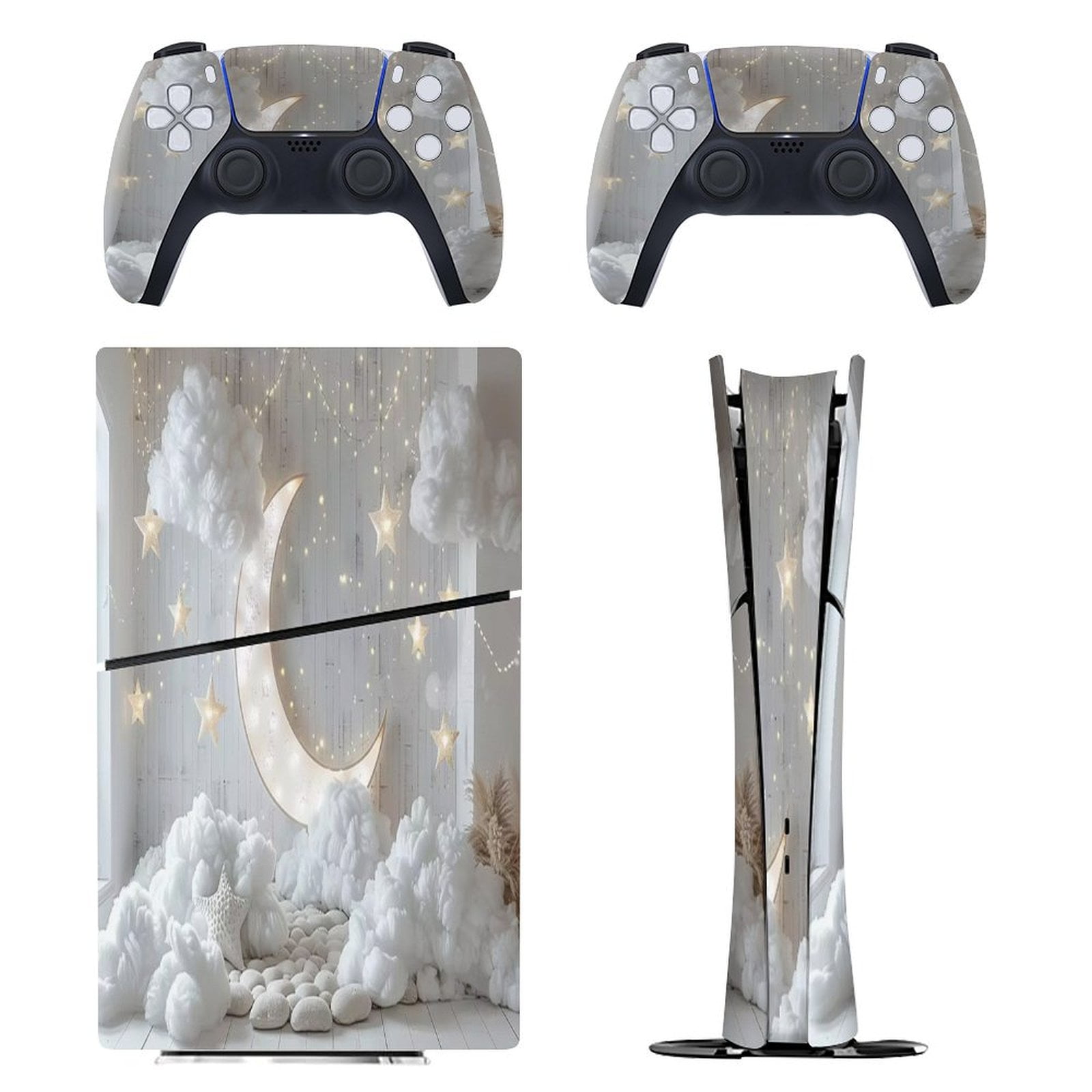 Moon Clouds PS5/PS5 Pro/PS5 Slim Digital Disc Skin Sticker For Console ...