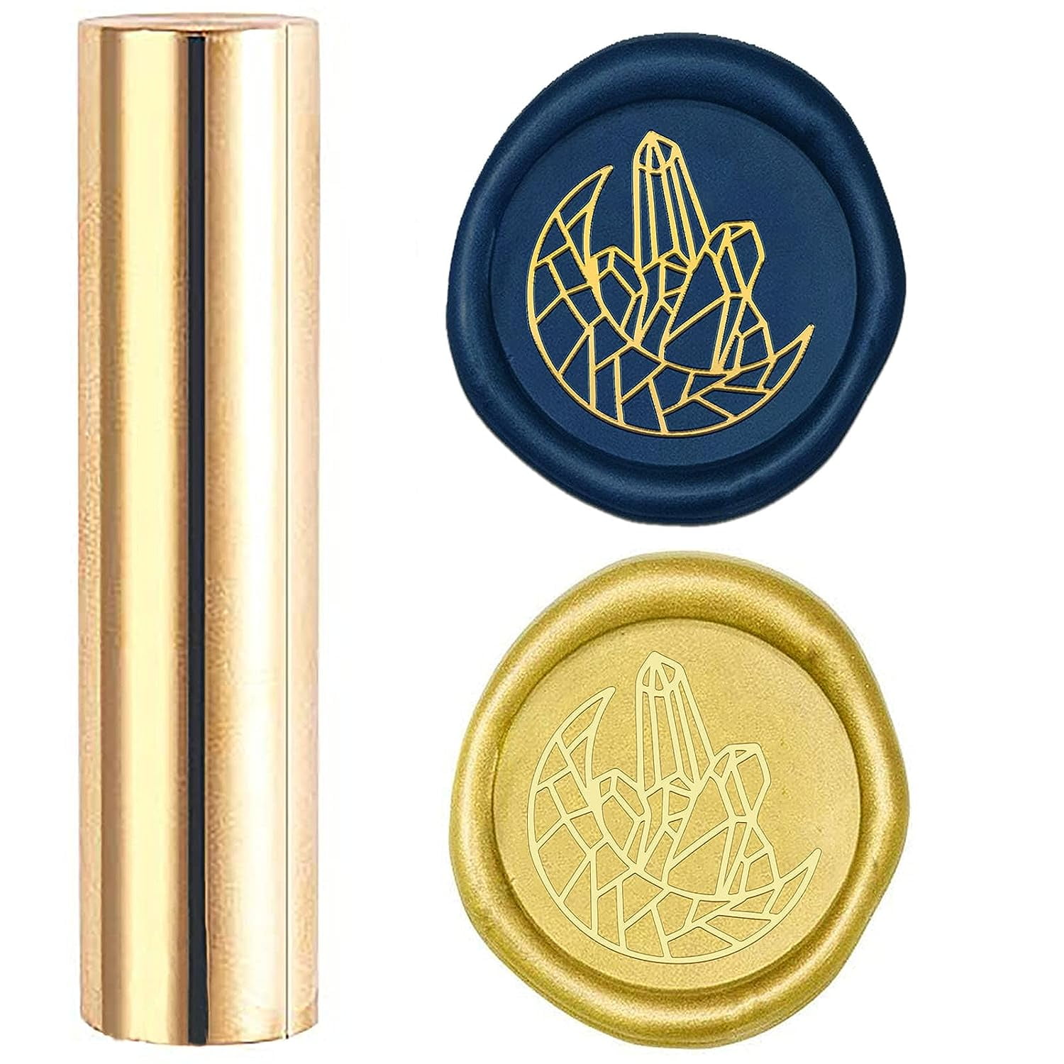 Moon and Crystal Wax Seal Stamp Sealing Wax Stamps 15mm Mini Brass ...