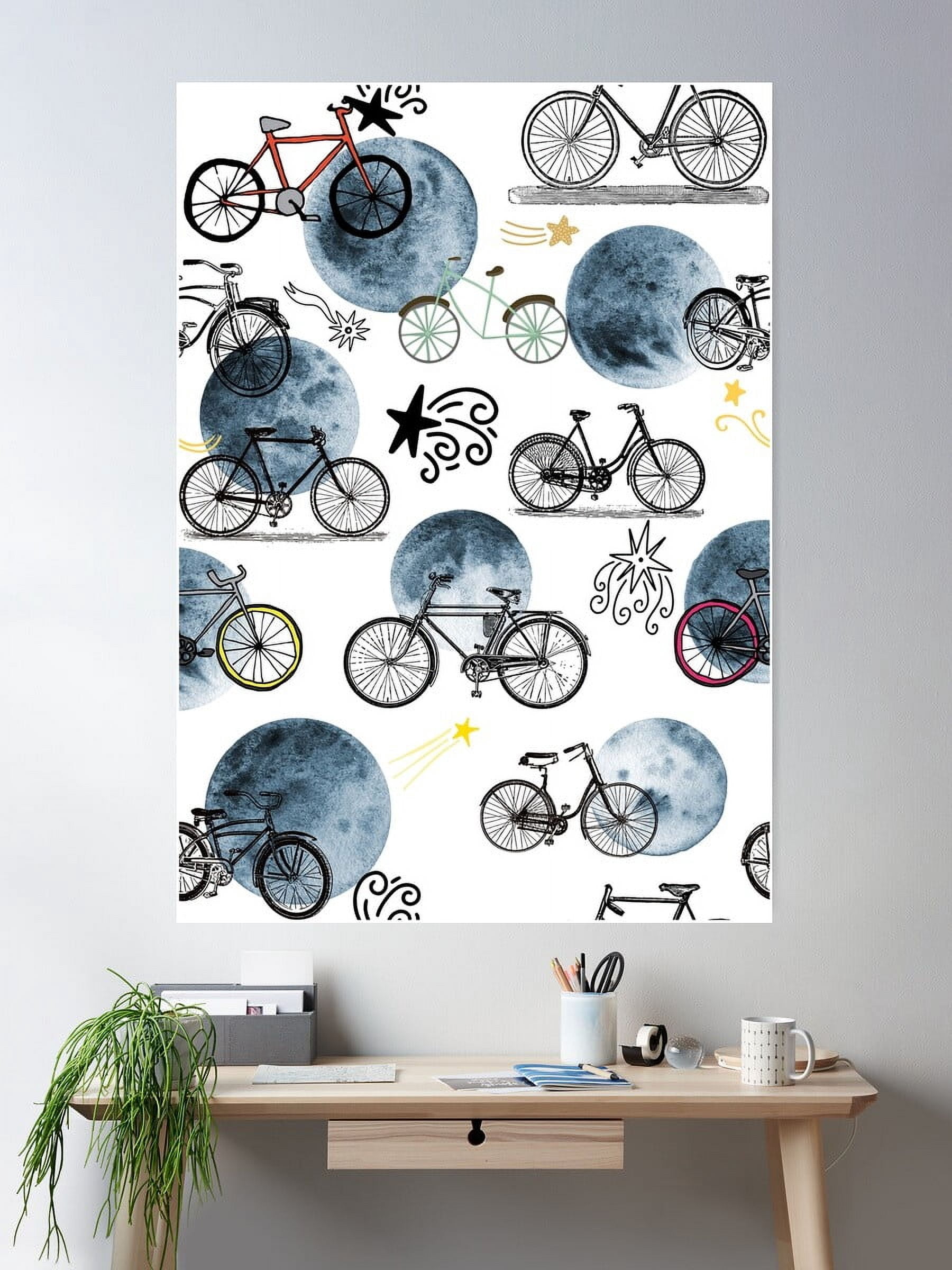 Moon Cycle Poster Wall Art, Modern Wall Decor For Living Room Bedroom ...