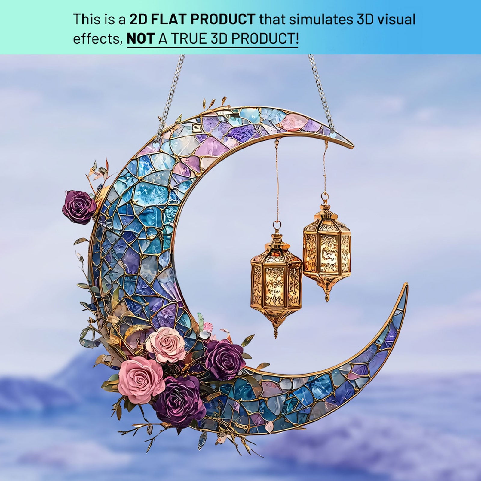 Moon Decor Gift Window Stained Suncatcher,Stained Suncatcher for Window ...