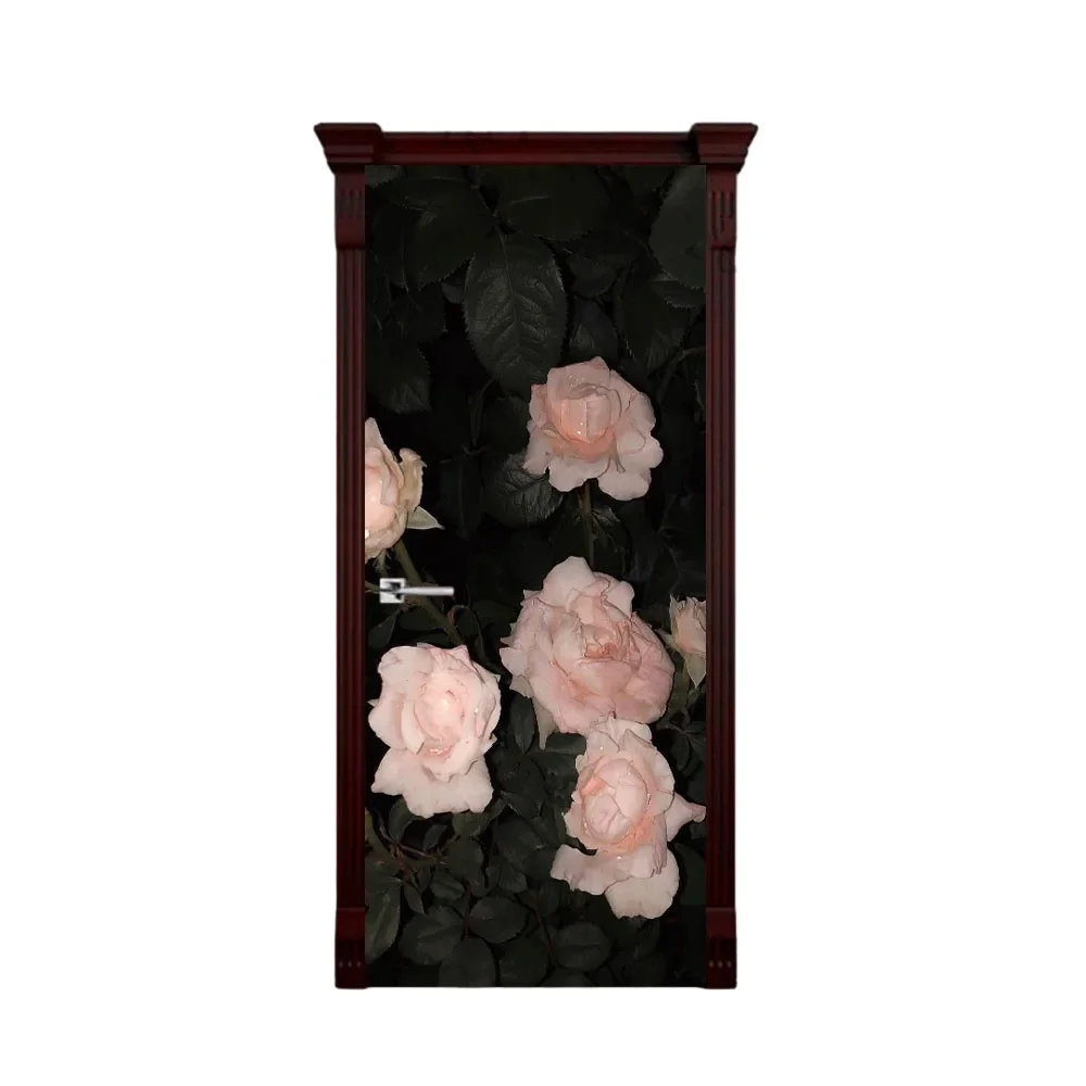 Moon Door Sticker PVC 3D DIY Self-Adhesive Waterfall Sunshine Forest ...