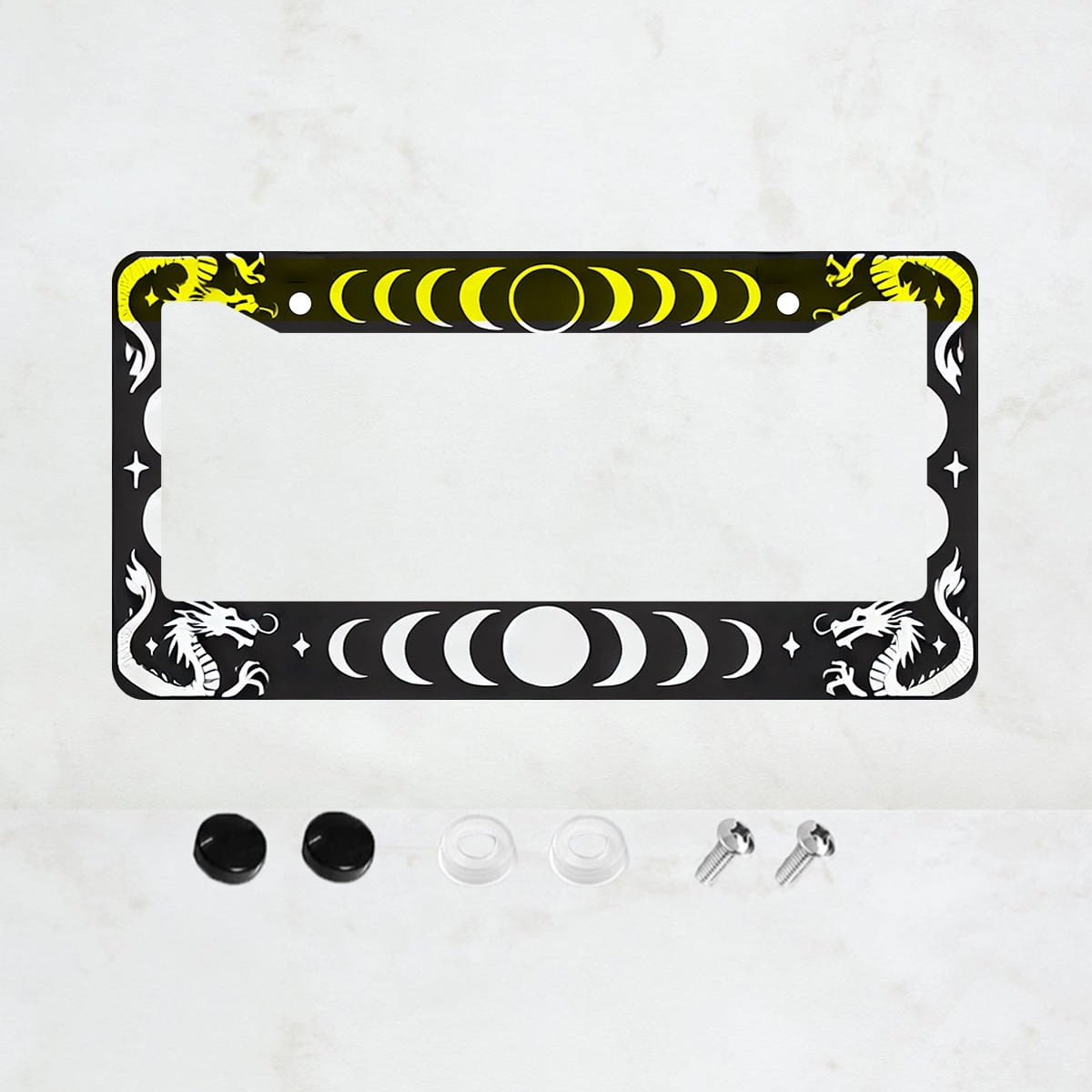 The Moon and the Dragon License Plate Prame Aluminum Rust-Proof Auto ...