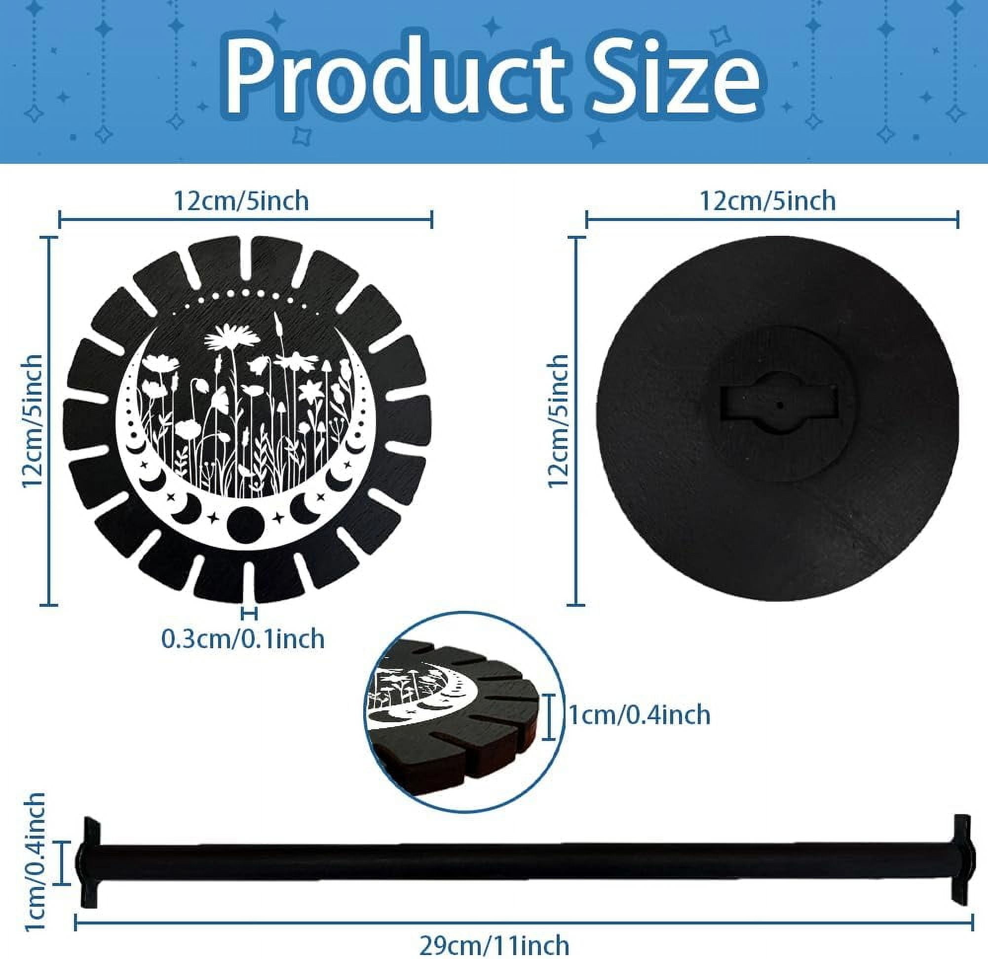 Moon Flower Pendulum Holder Crystal Shelf Black Crystal Display Shelf ...