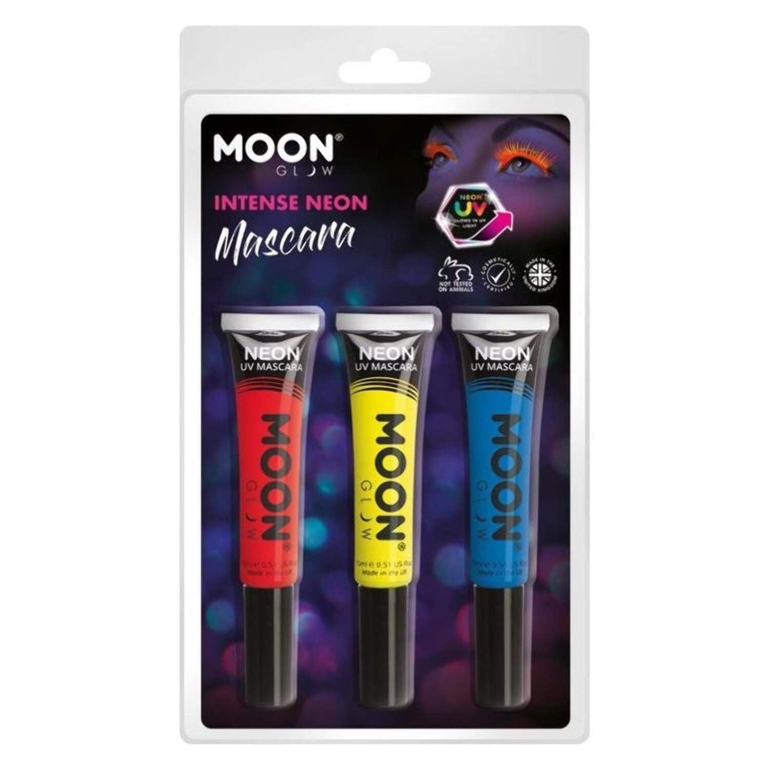 Moon Glow Intense Neon UV Mascara Creations One Size Unisex Adult Multi ...