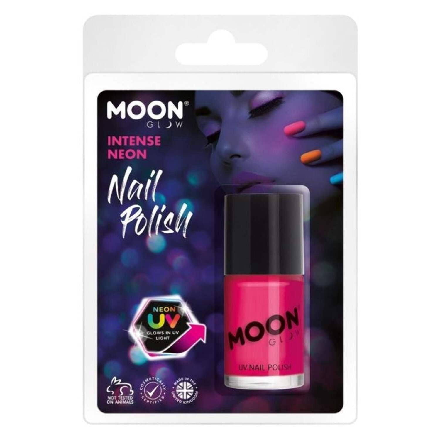 Moon Glow Intense UV Nail Polish Neon Pink - Walmart.com