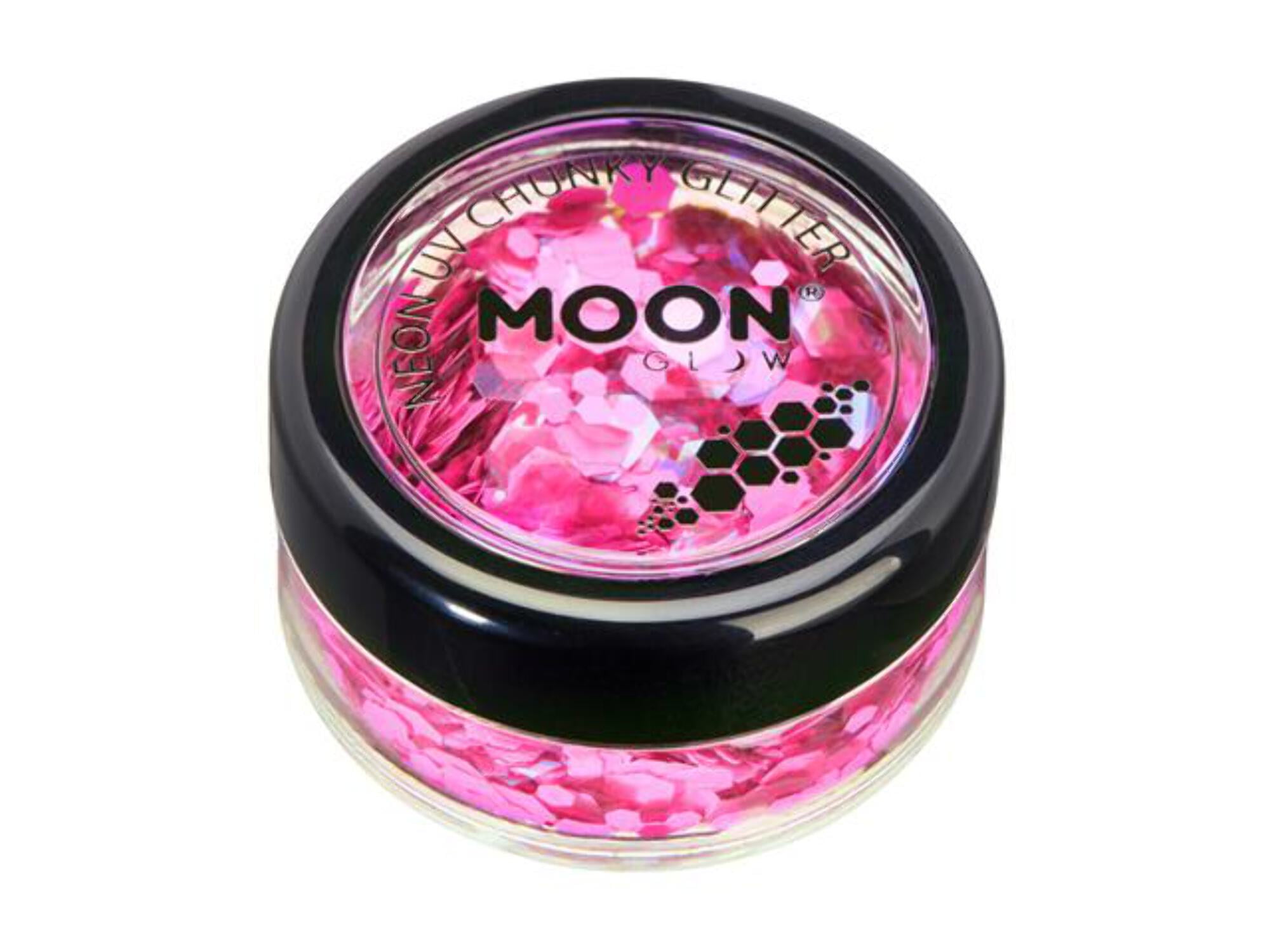 Moon Glow - Neon UV Chunky Glitter Hot Pink - Walmart.com