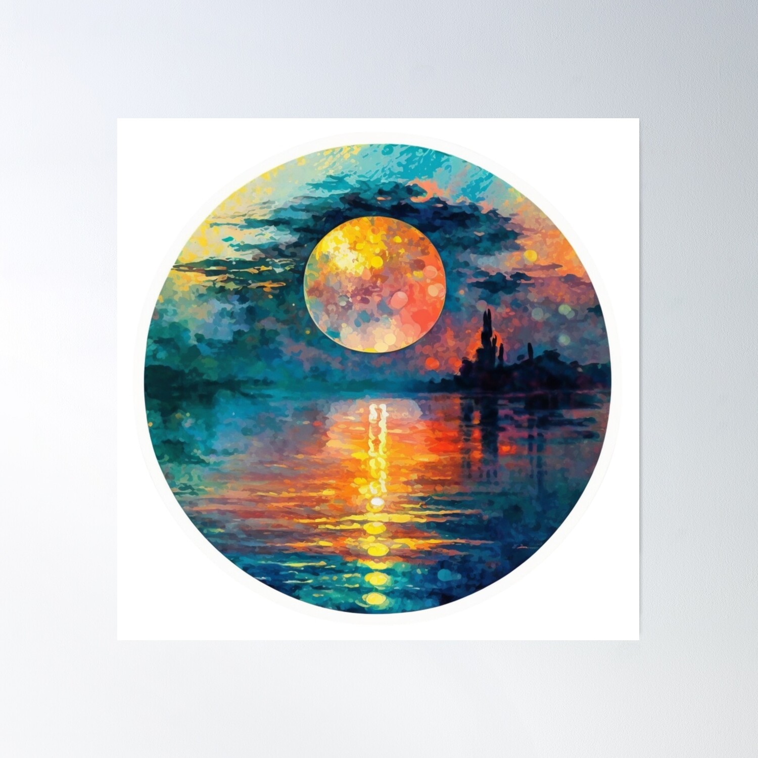 Moon Glow Poster Wall Art, Modern Wall Decor, 16x16 UNFRAMED - Walmart.com