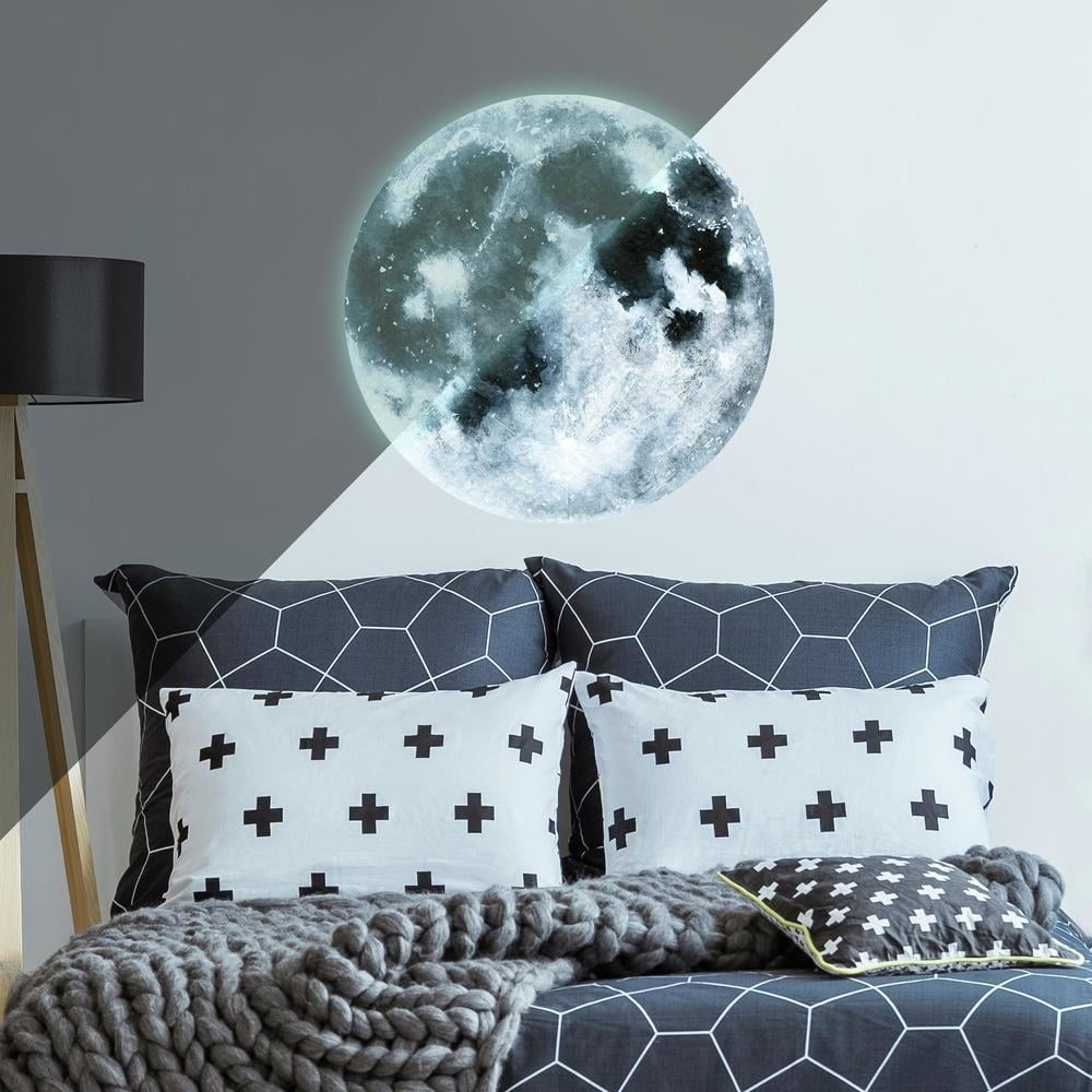 Moon Glow in the Dark Peel and Stick Giant Wall Decals - Walmart.com