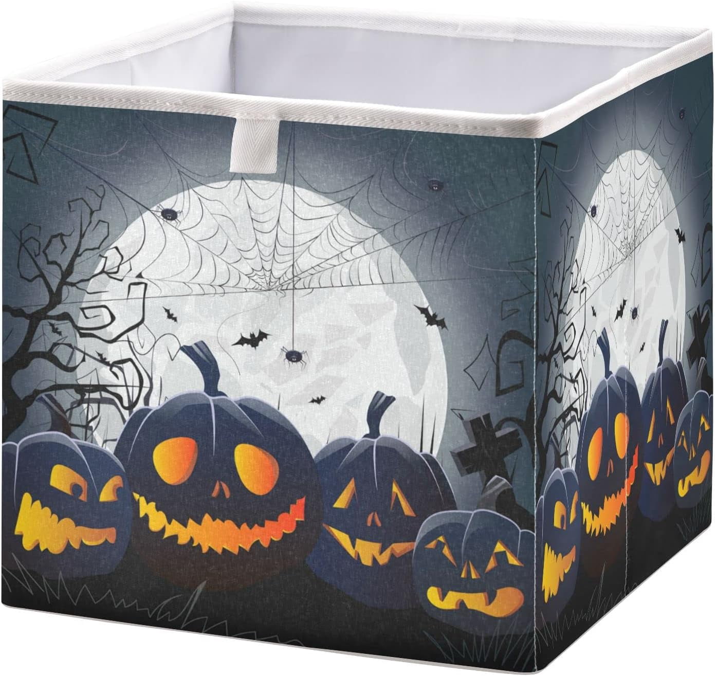 Moon Haunted House Pumpkins Halloween Storage Baskets for Shelves ...