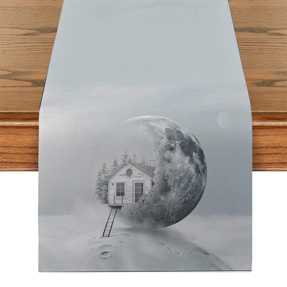 Moon House Forest Fog Table Runner Kitchen Table r Farmhouse Dining ...