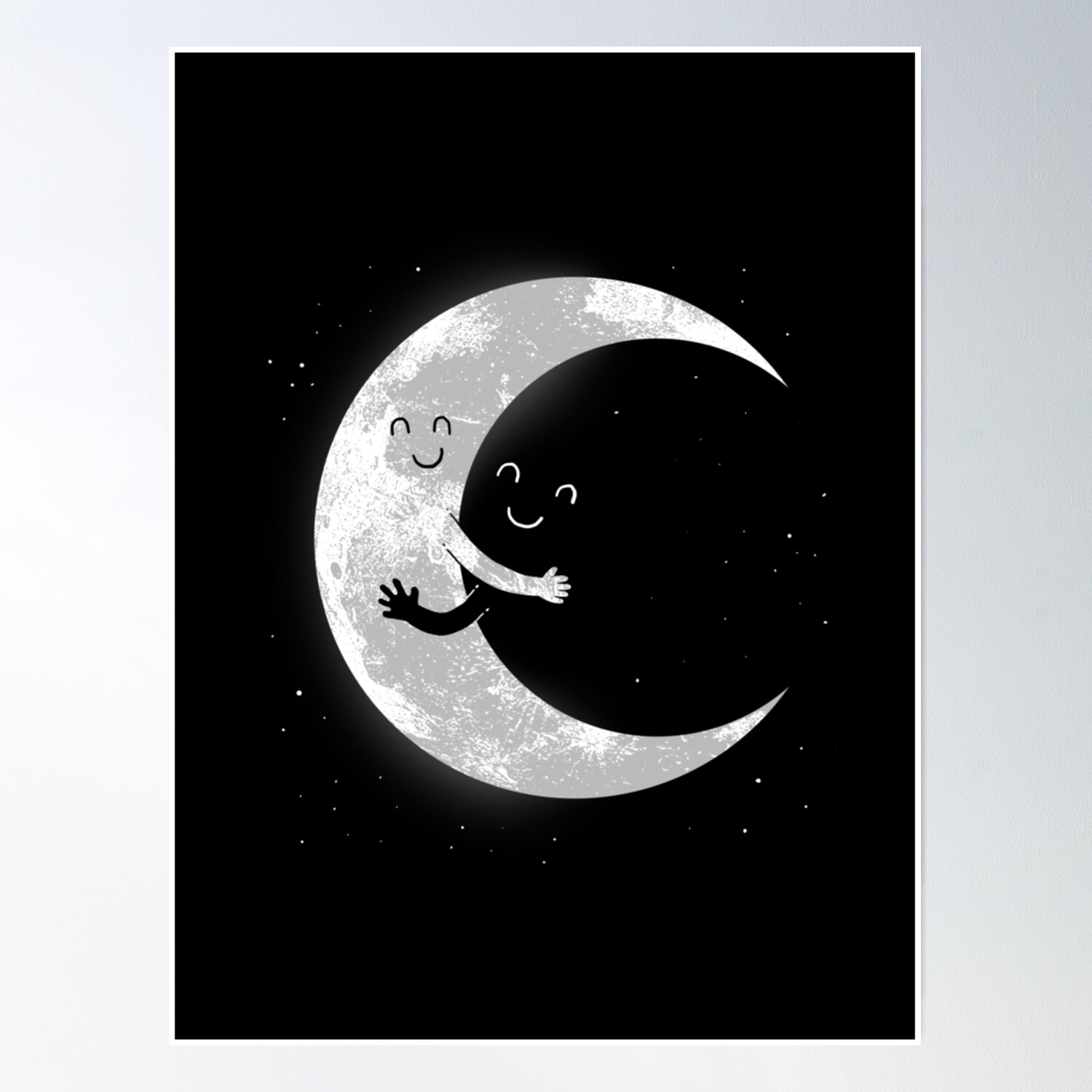 Moon Hug Poster Wall Art, Modern Wall Decor, 8x12 UNFRAMED - Walmart.com