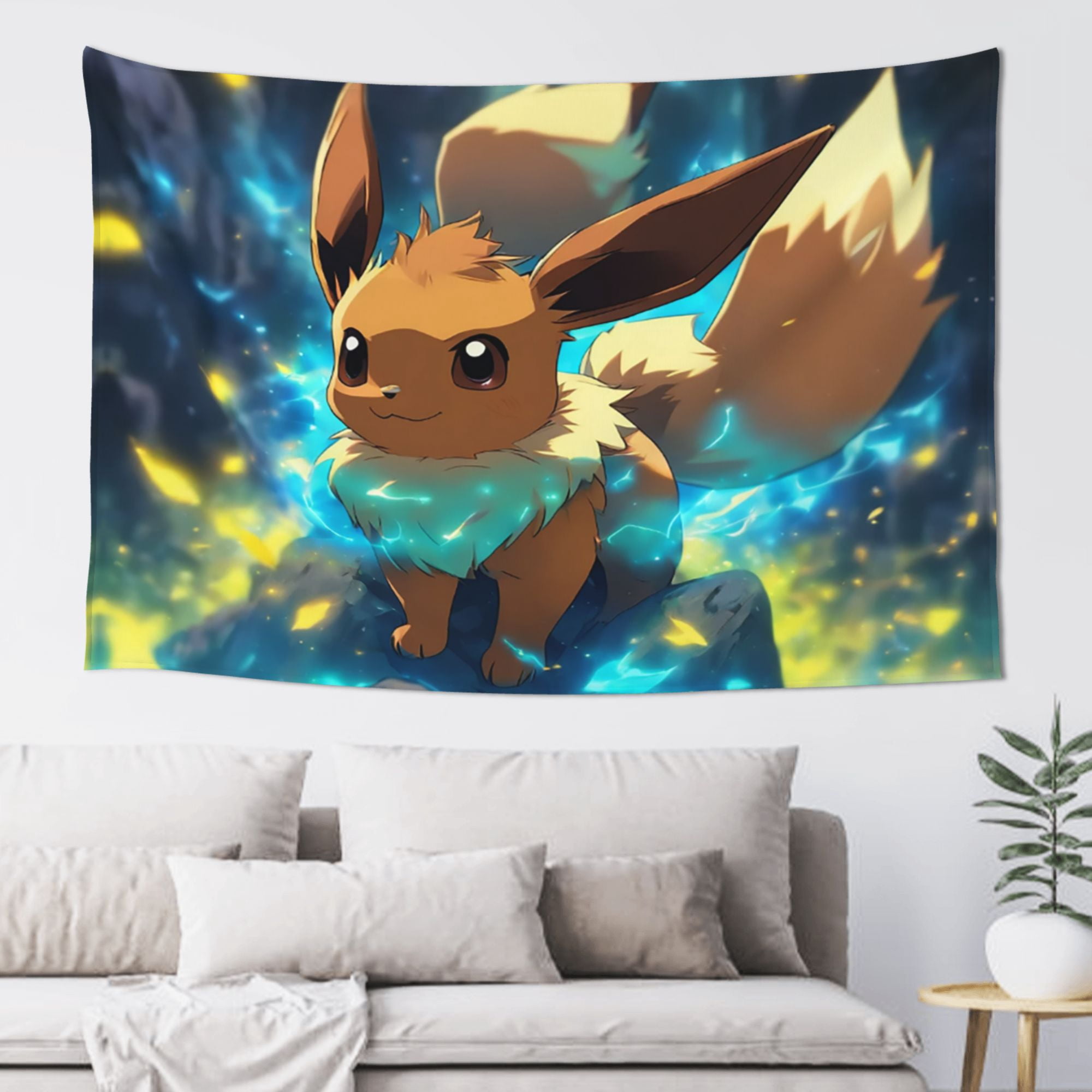 Moon Kawaii Eevee Tapestry 60*40 inch Decor Wall Hanging Art Tapestries ...