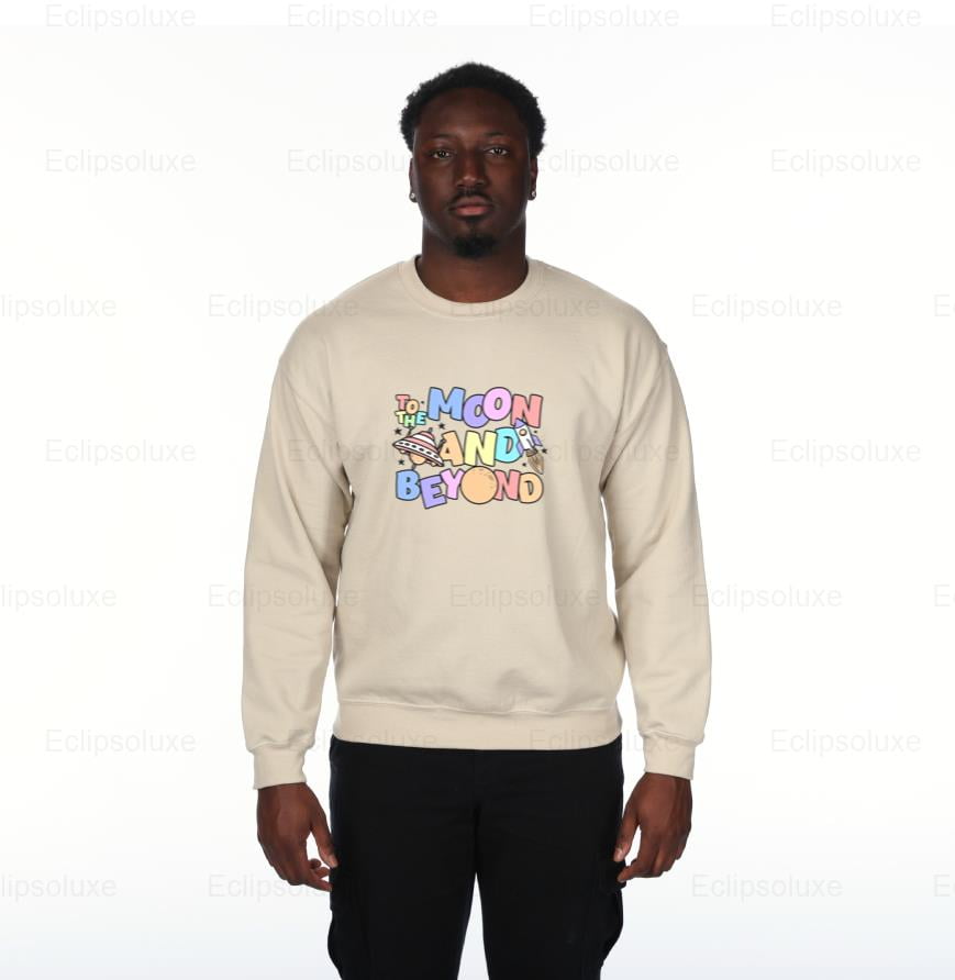 Moon Kids Sweatshirt Cosmic Adventure Graphic Space Imagination Fans up ...