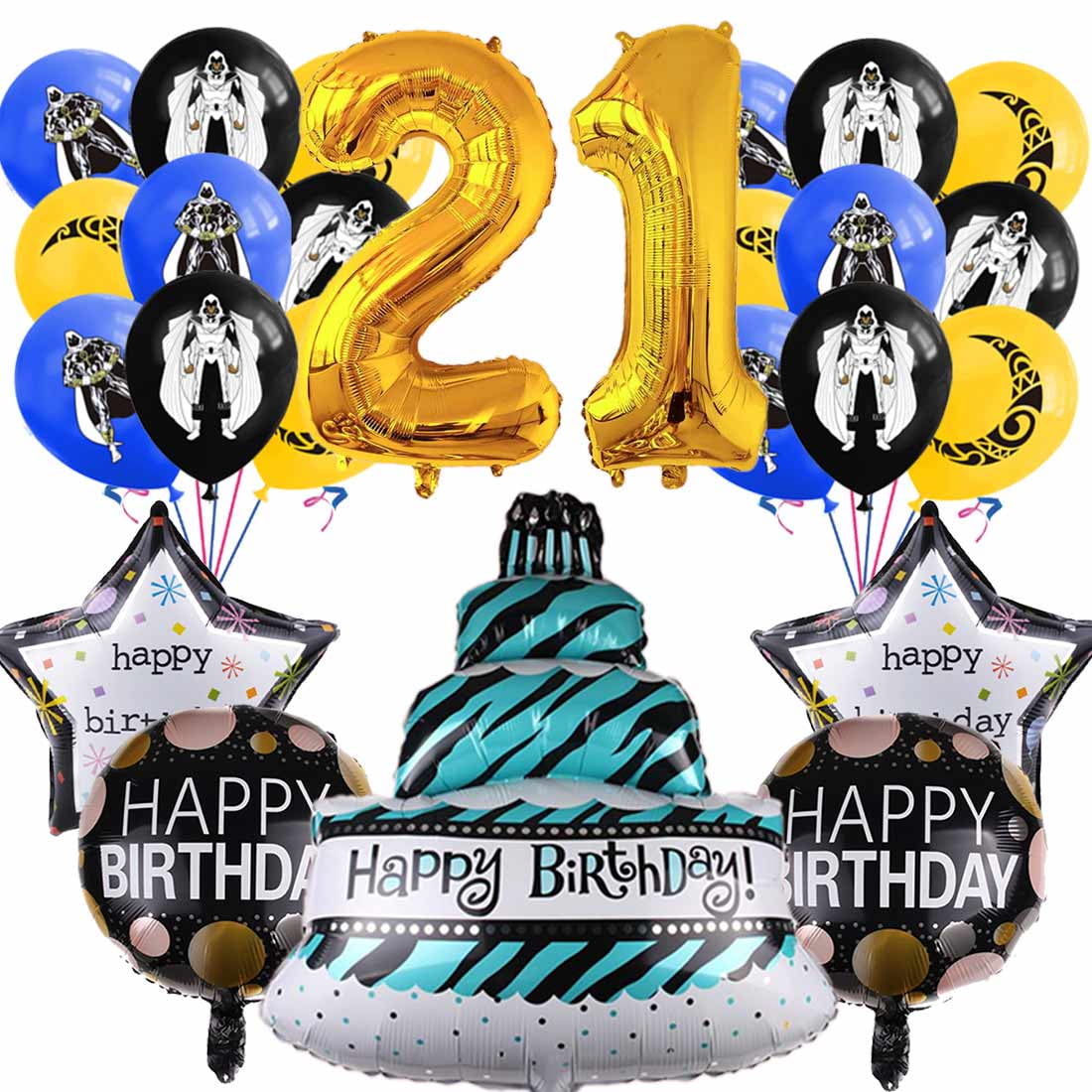 Moon Knight Balloons Party Supplies 21th Big Number Decorations Decor ...