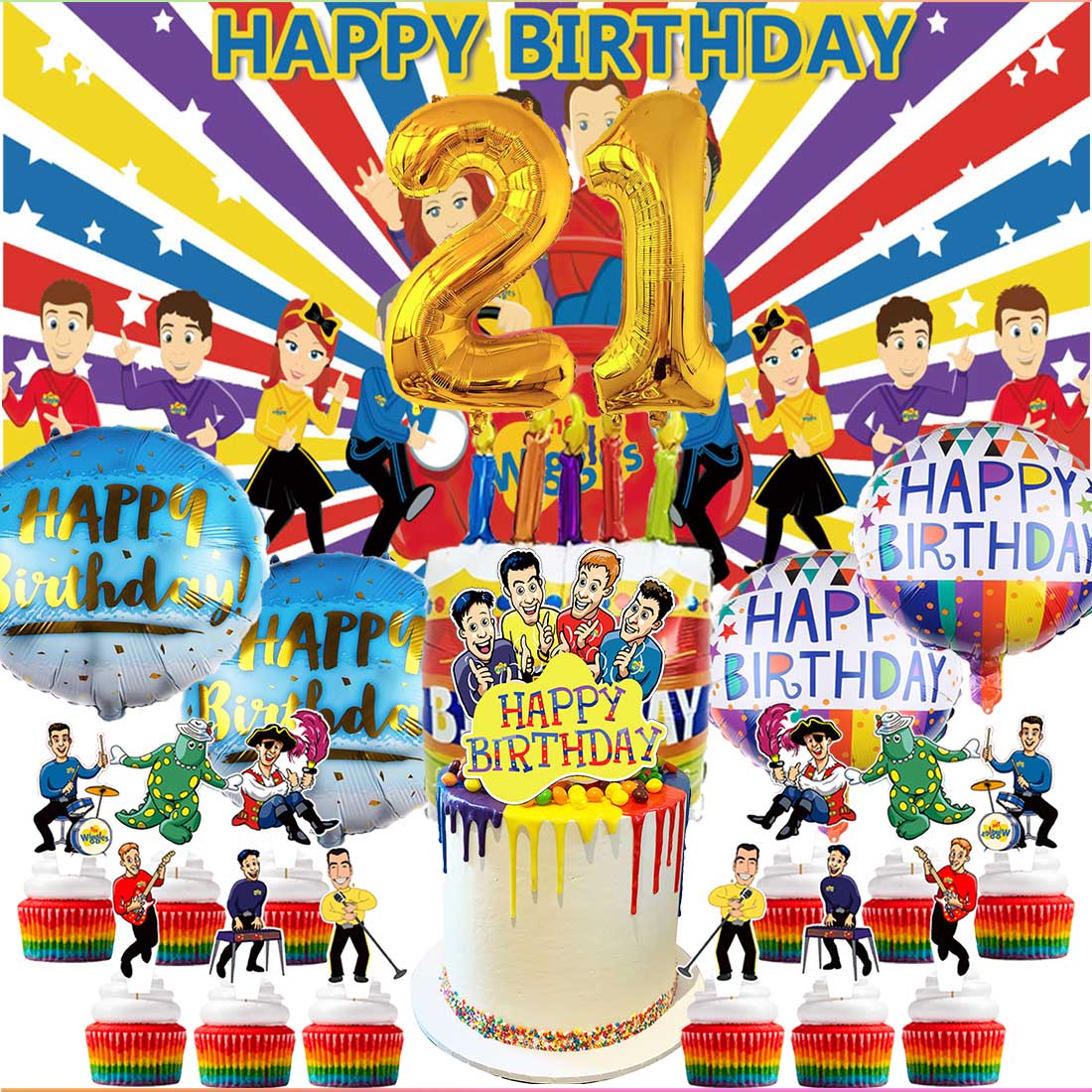 Moon Knight Party Supplies Decor 21th Kit Balloons Birthday Cake Topper ...