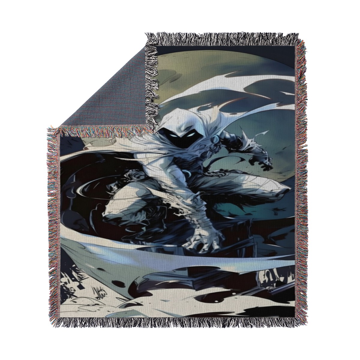 Moon Knight Woven Blanketprinting suitable for use as a nap blanket or ...
