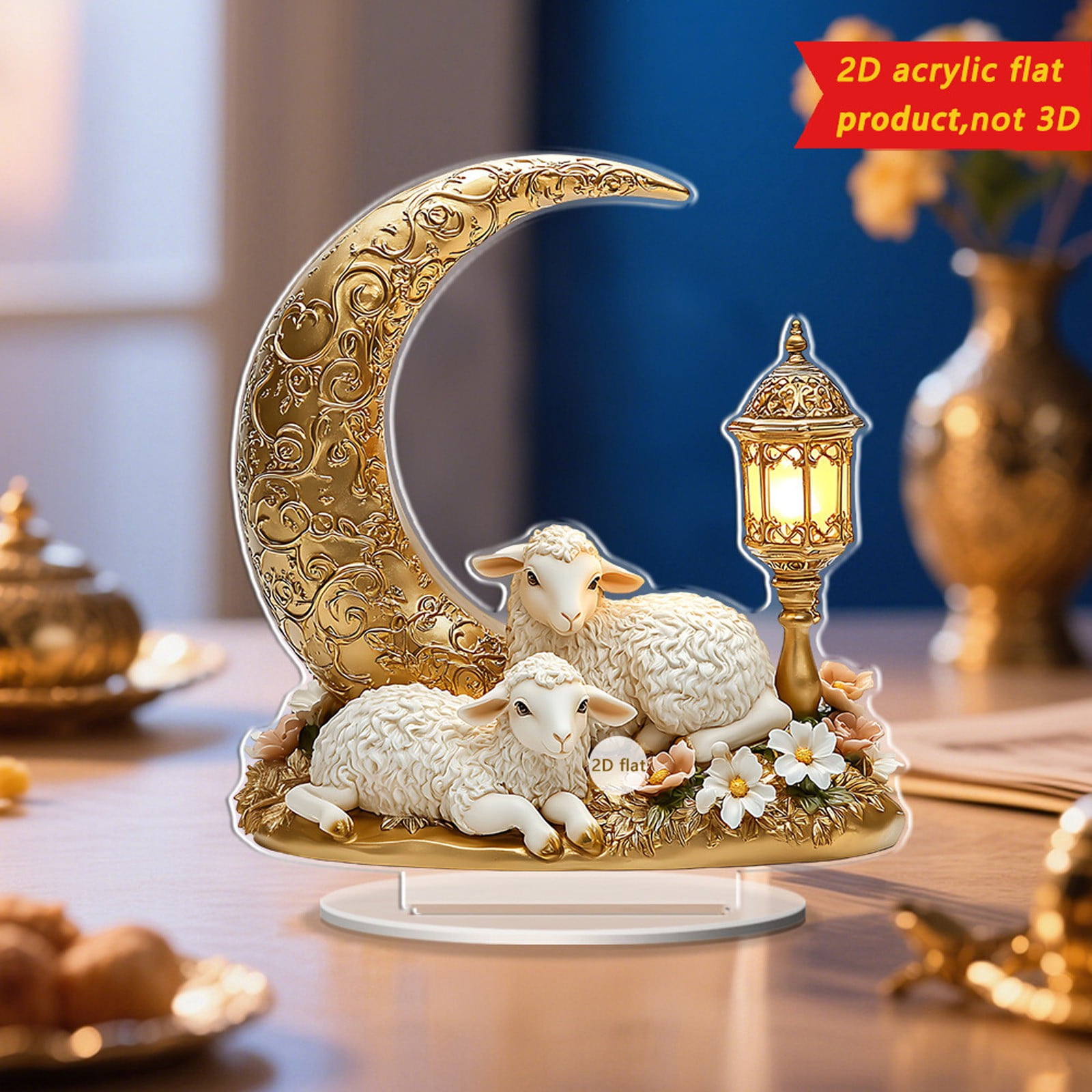 Moon Lamb Series Ornaments, 2D Flat Home Decor, Whimsical Living Room ...