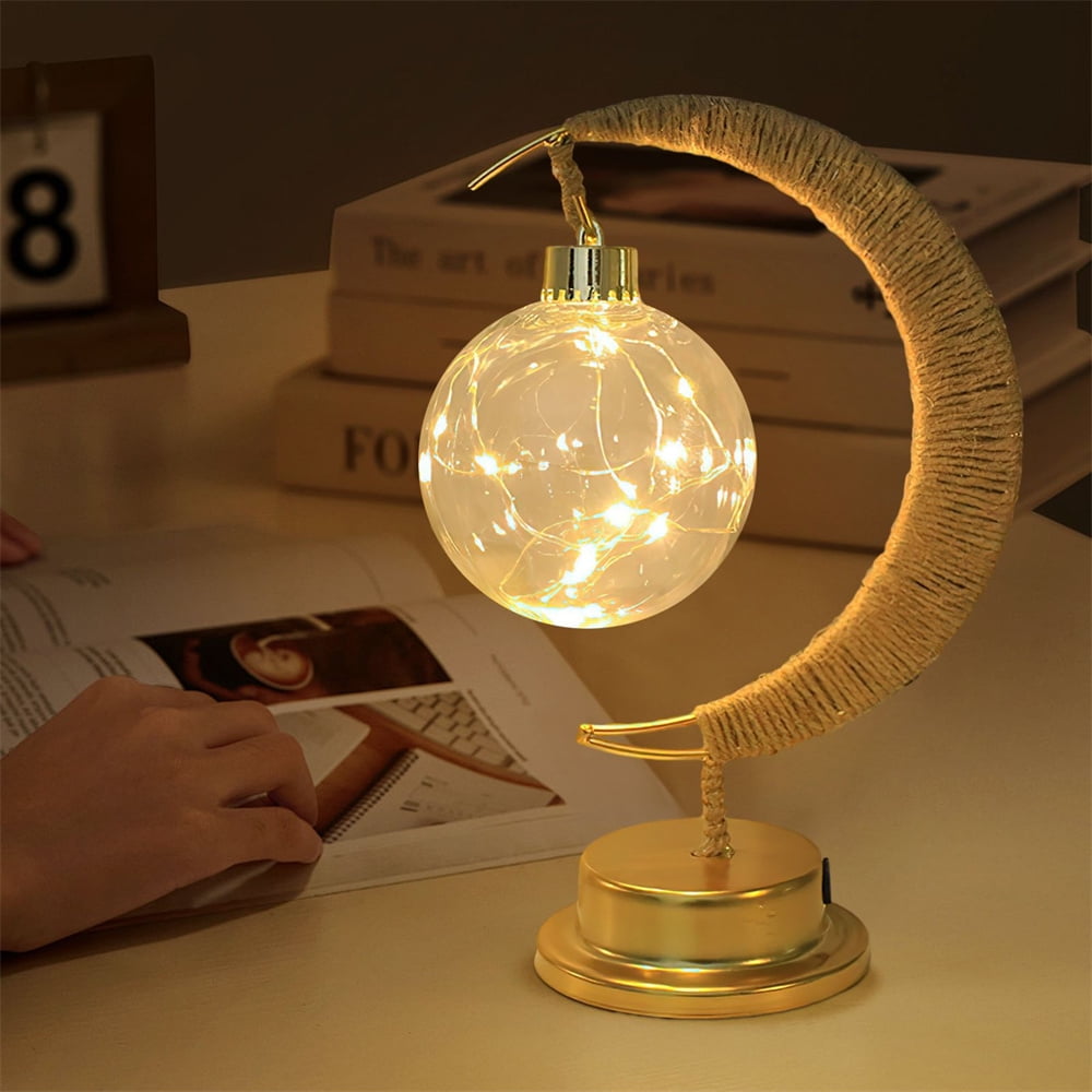 Moon Lamp, Enchanted Lunar Lamp, Half Moon Lamp for Bedroom, Galaxy ...