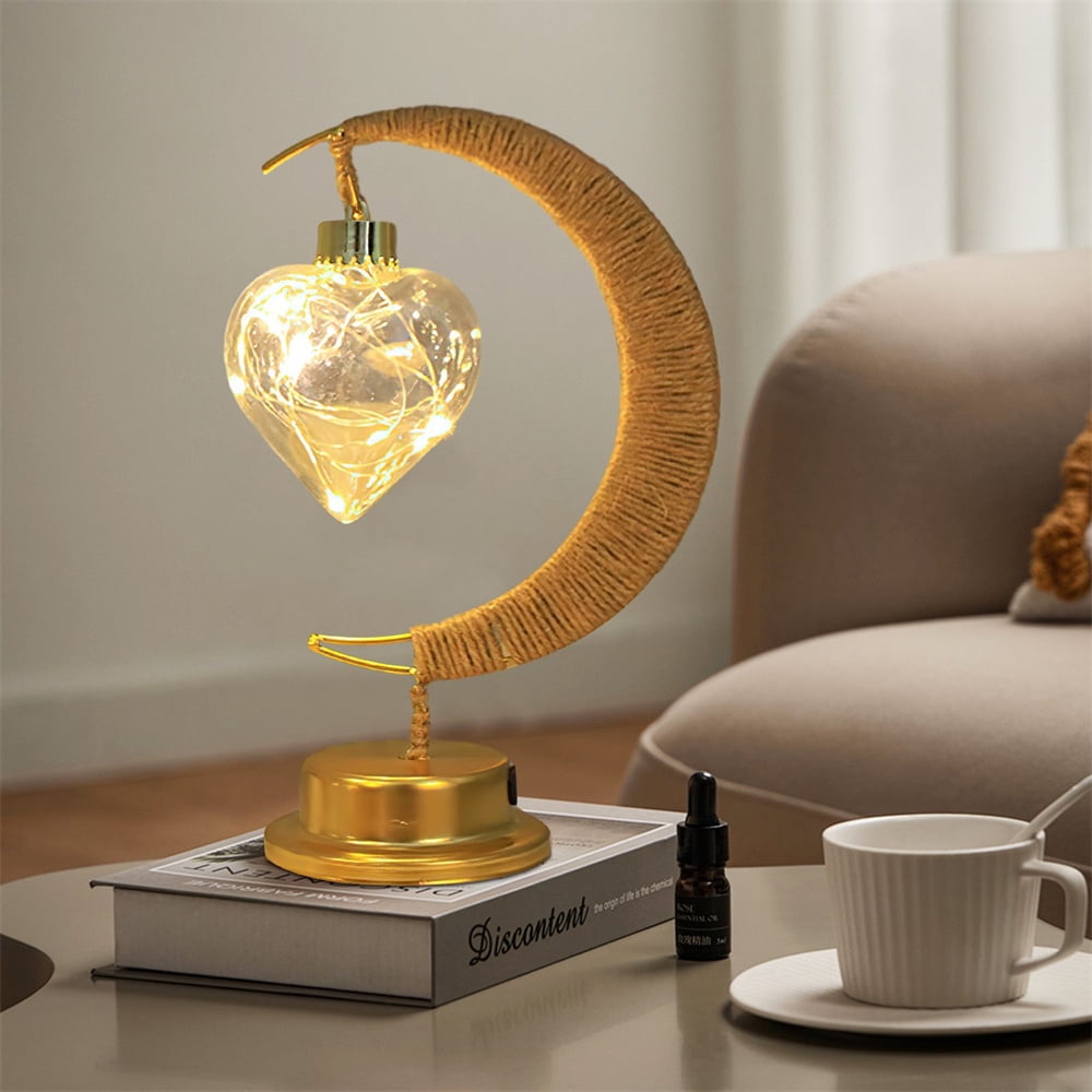 Moon Lamp, Enchanted Lunar Lamp, Half Moon Lamp for Bedroom, Galaxy ...